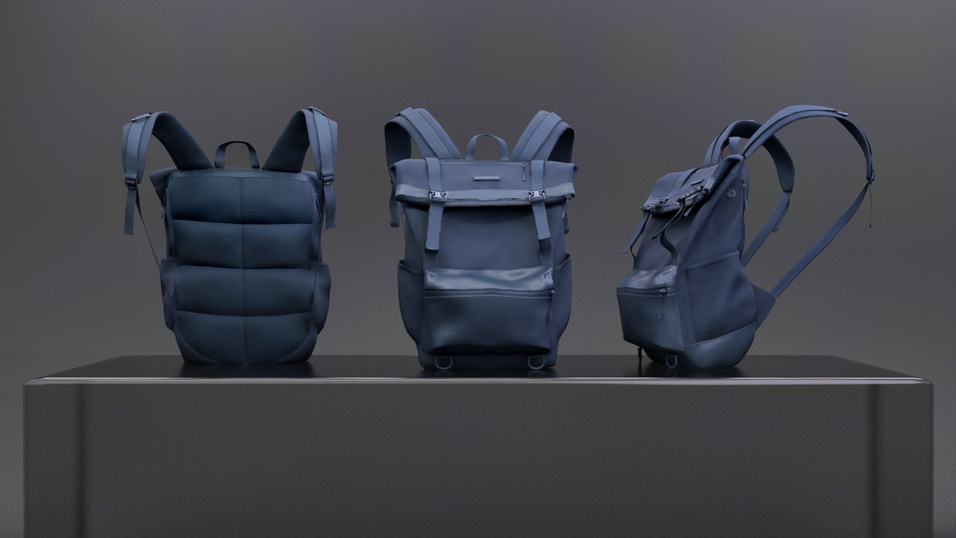 Rubberised Rolltop Backpack - Character Creator/Accessory - Reallusion ...