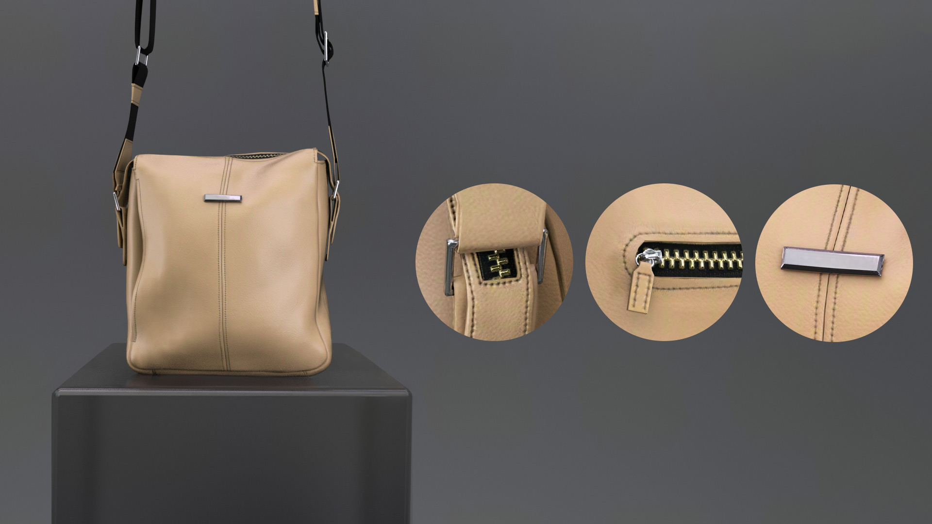 Leather Flight Bag - Character Creator/Accessory - Reallusion Content Store