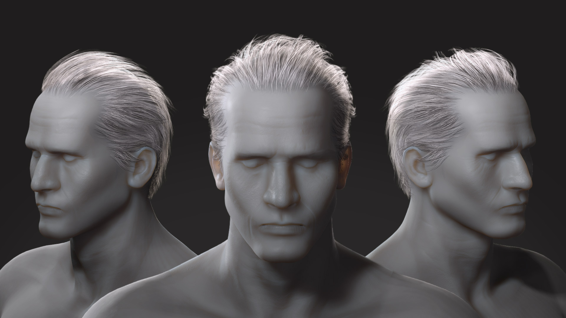 Slick-Back Old Style Hair - Character Creator/Hair - Reallusion Content ...