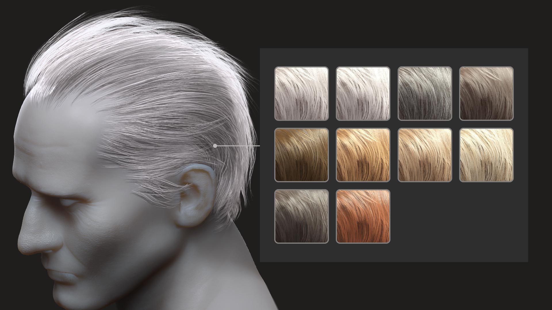 Slick-Back Old Style Hair - Character Creator/Hair - Reallusion Content ...