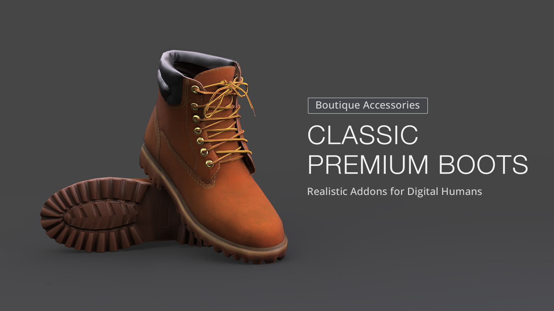 Classic Premium Boots - Character Creator/Outfit - Reallusion Content Store