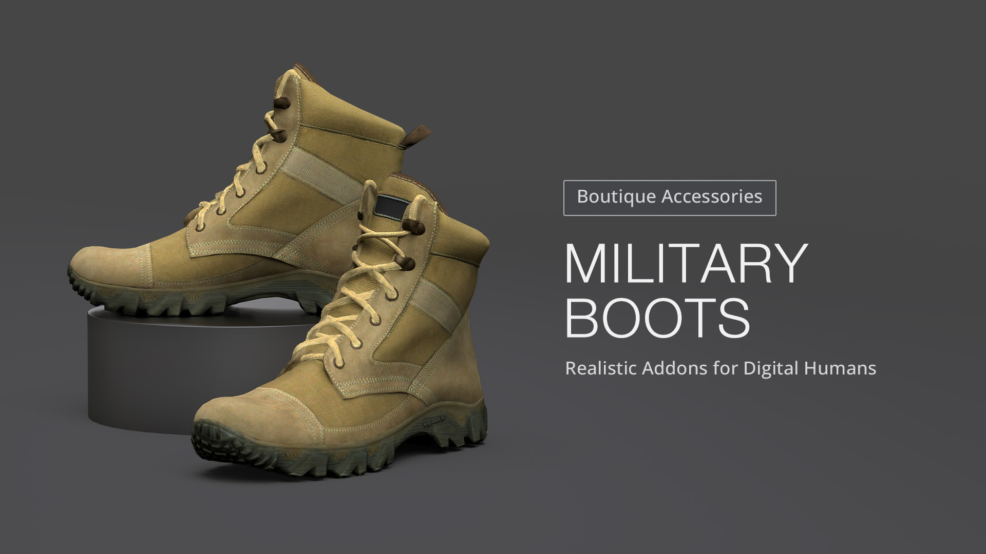 Military Boots - Character Creator/Outfit - Reallusion Content Store