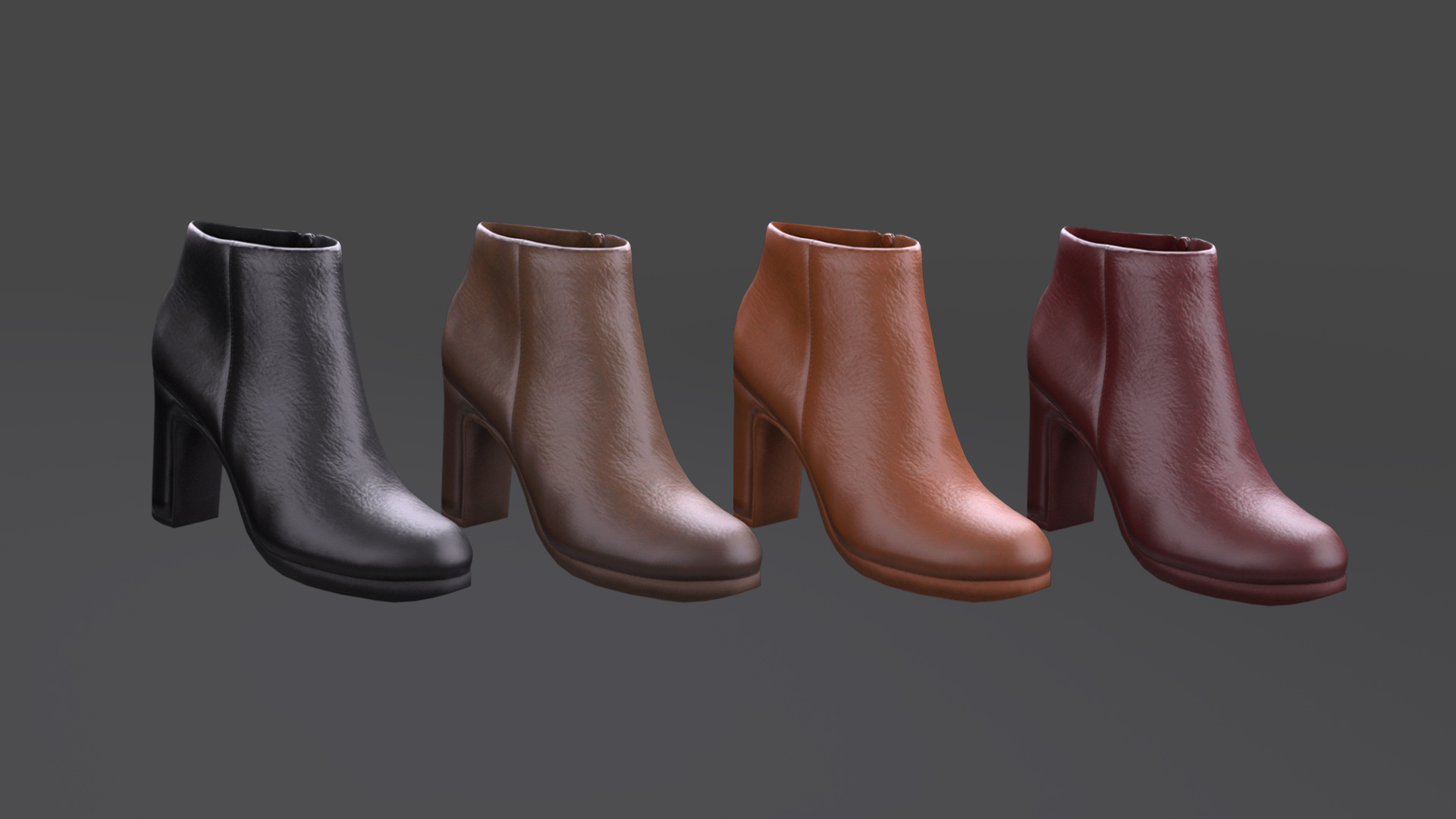 Leather Ankle Boots - Character Creator/Outfit - Reallusion Content Store