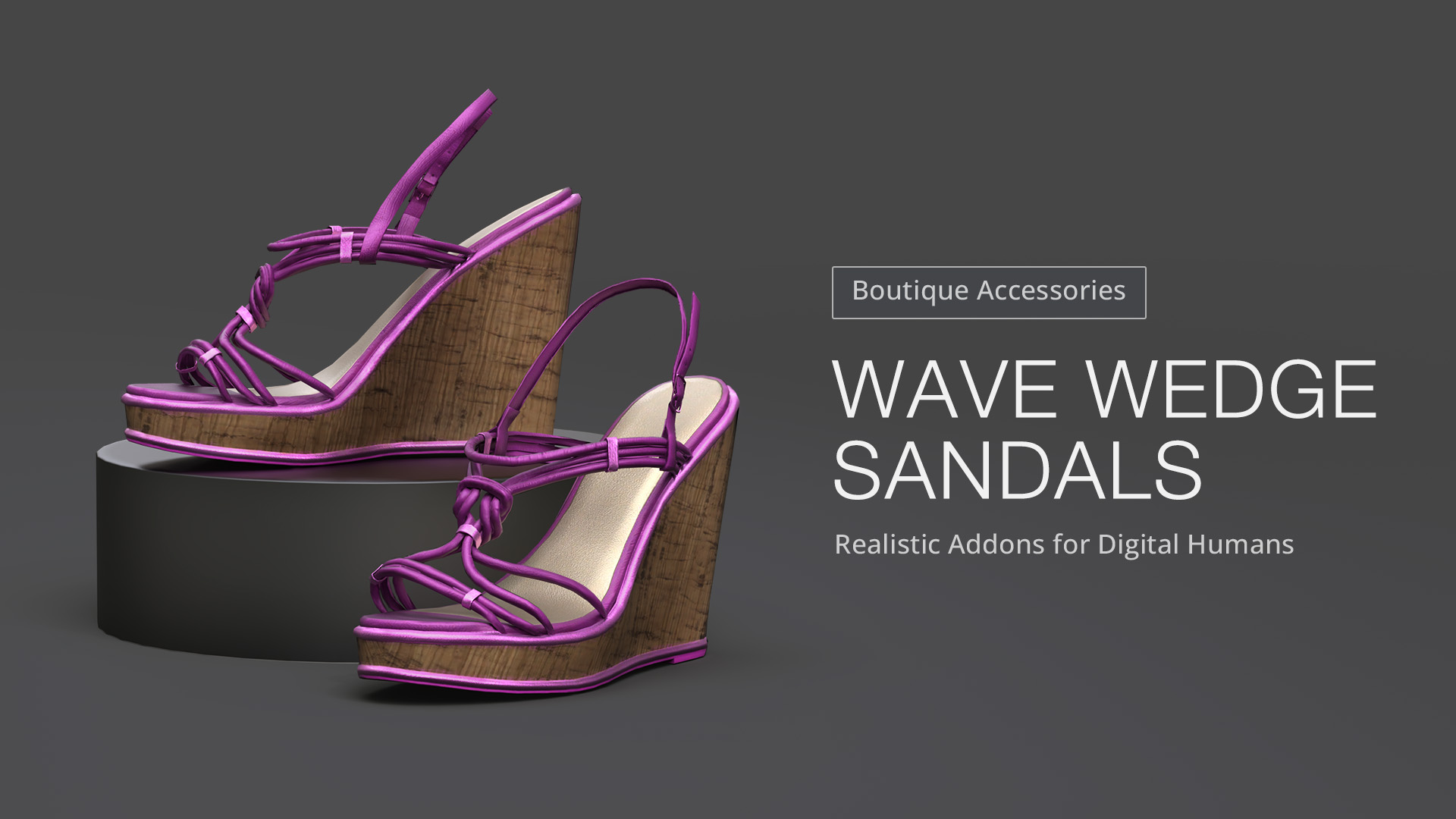Wave Wedge Sandals - Character Creator/Outfit - Reallusion Content Store