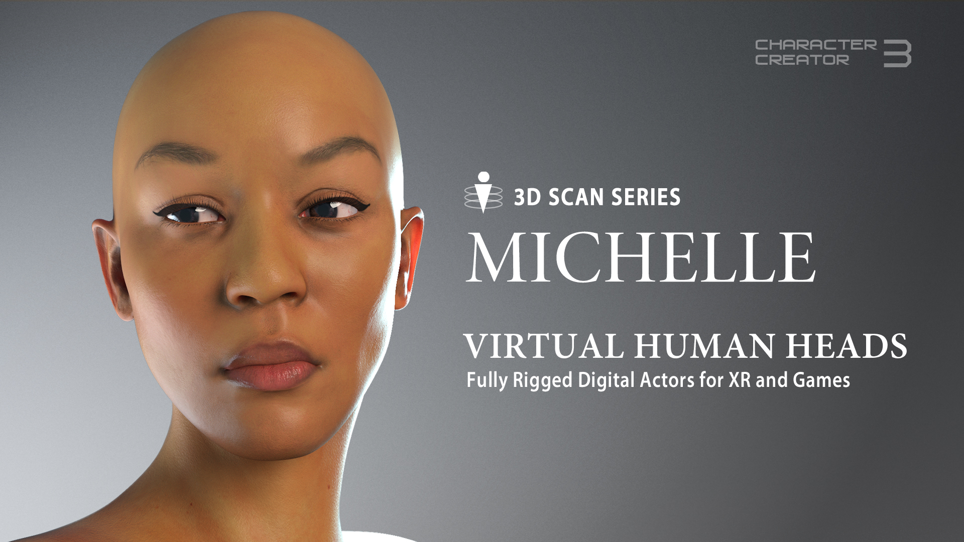 Virtual Human Heads - Michelle - Character Creator/Combo (Single PID ...