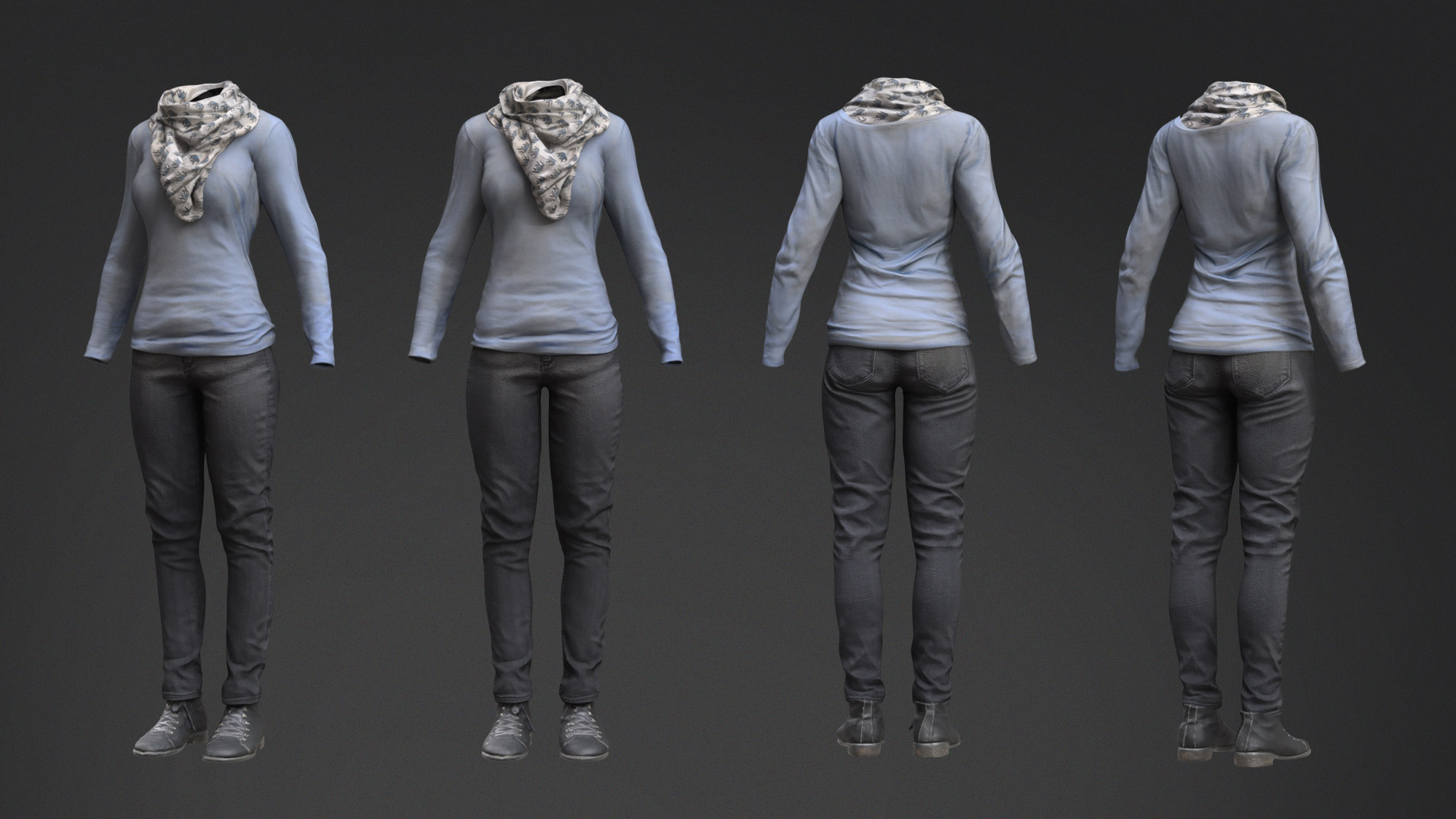 Virtual Human Outfits - Woman Daily Wears - S03 - Character Creator ...
