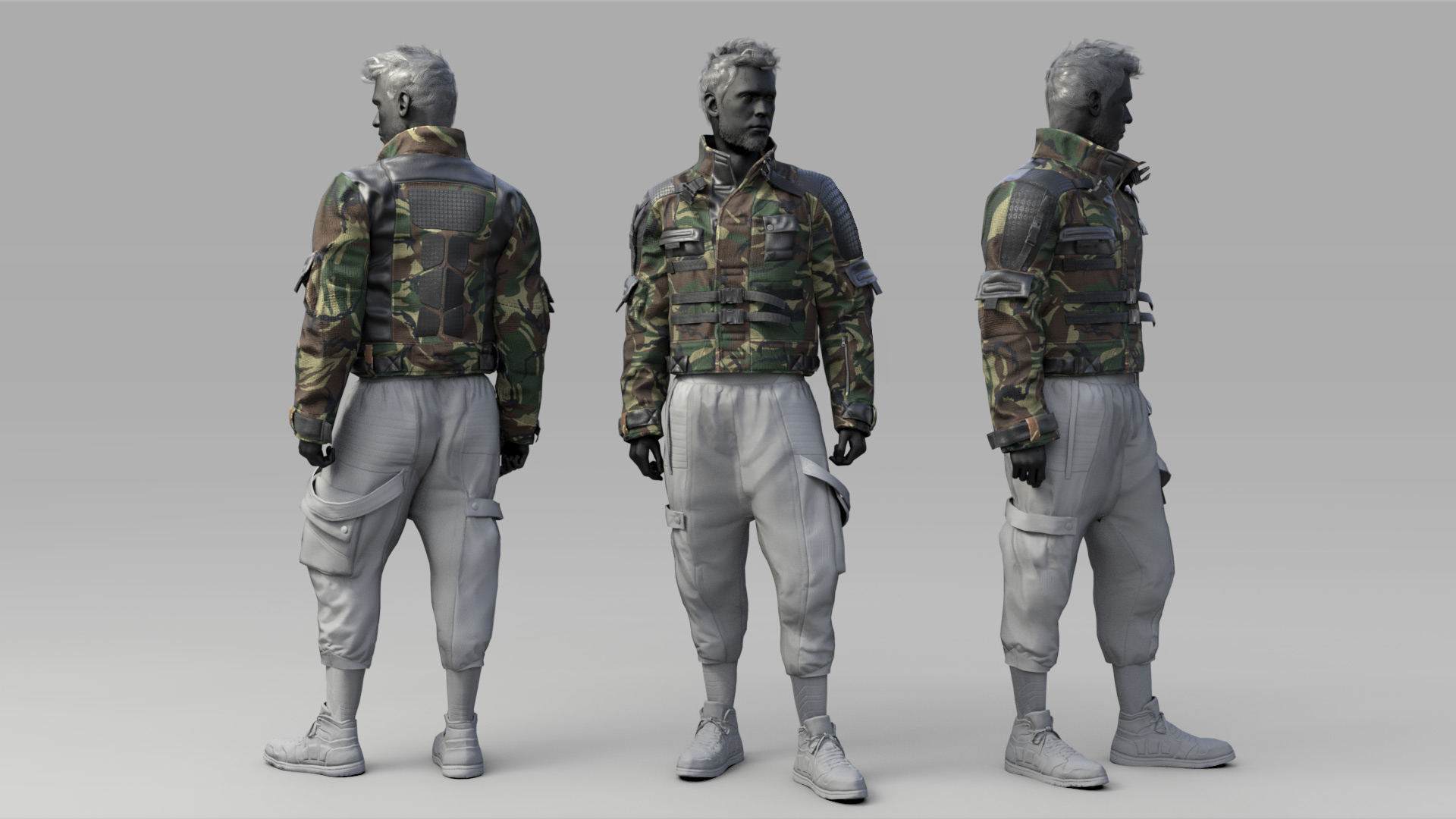 Camo Coat - Character Creator/Outfit - Reallusion Content Store