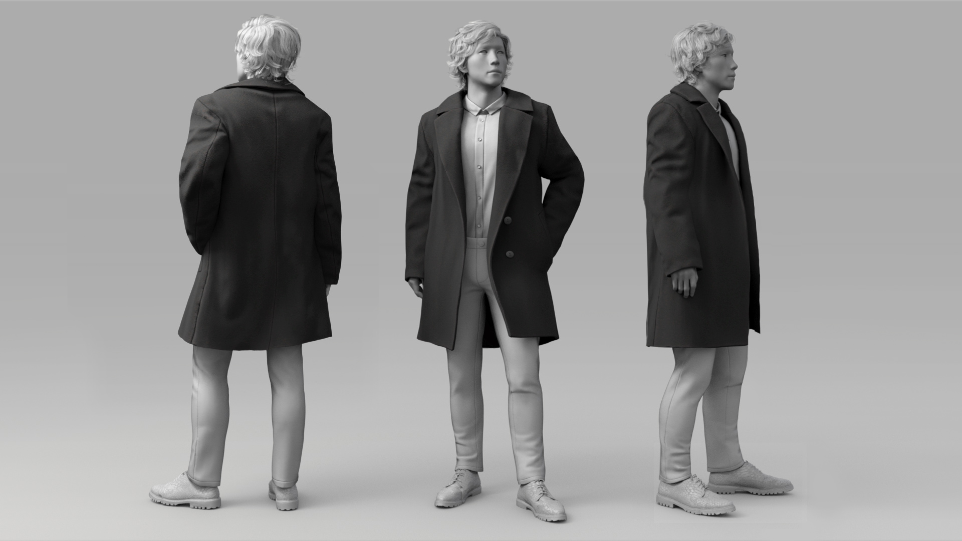 Cashmere Long Coat - Character Creator/Outfit - Reallusion Content Store