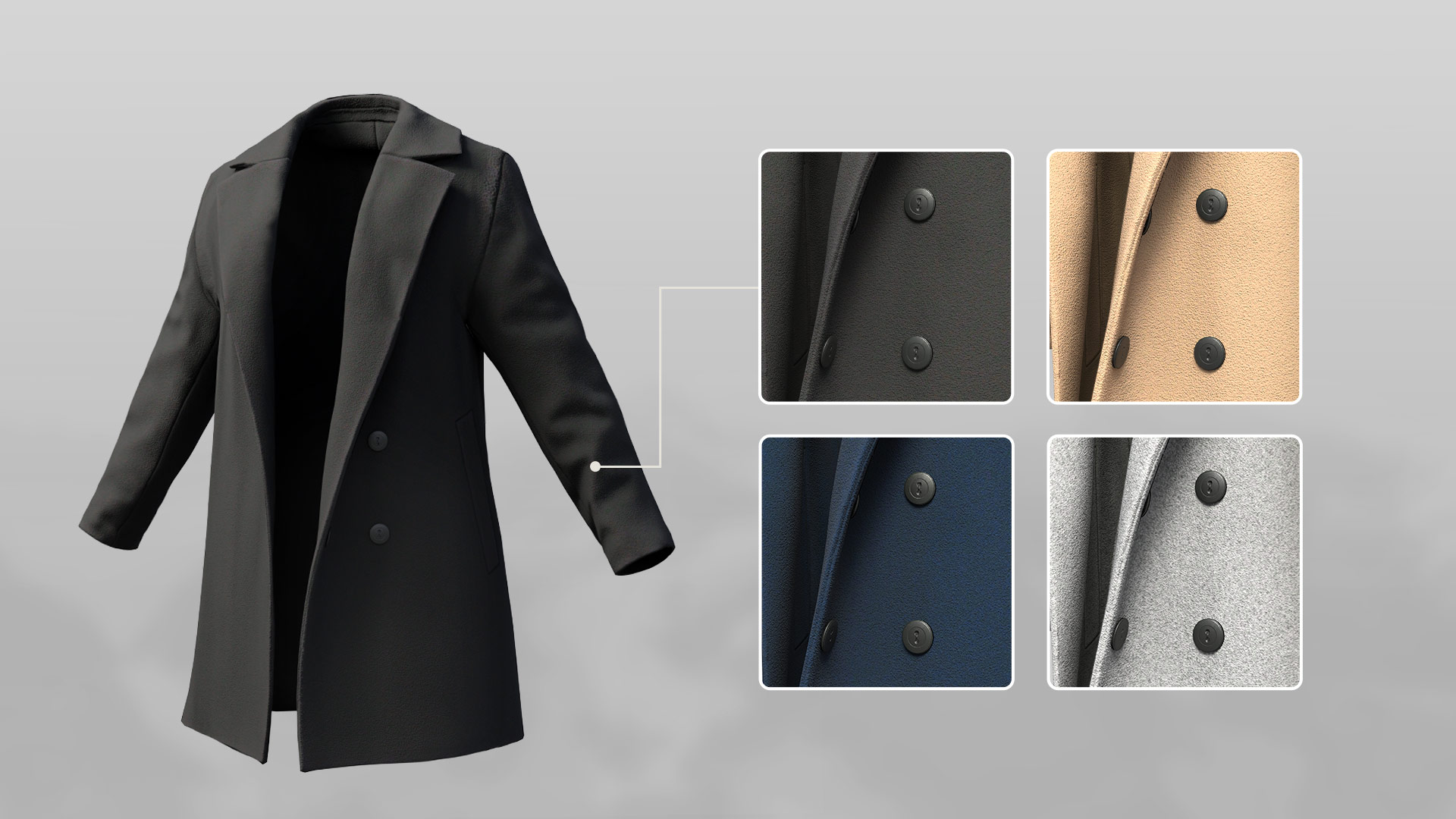 Cashmere Long Coat - Character Creator/Outfit - Reallusion Content Store