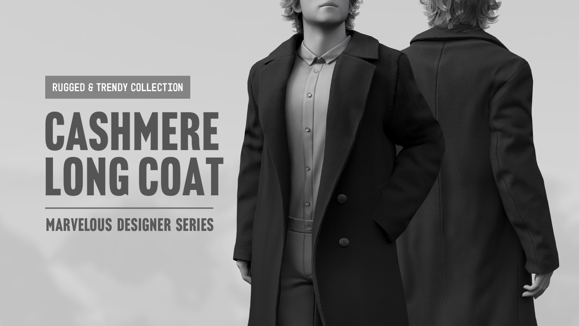 Cashmere Long Coat - Character Creator/Outfit - Reallusion Content Store