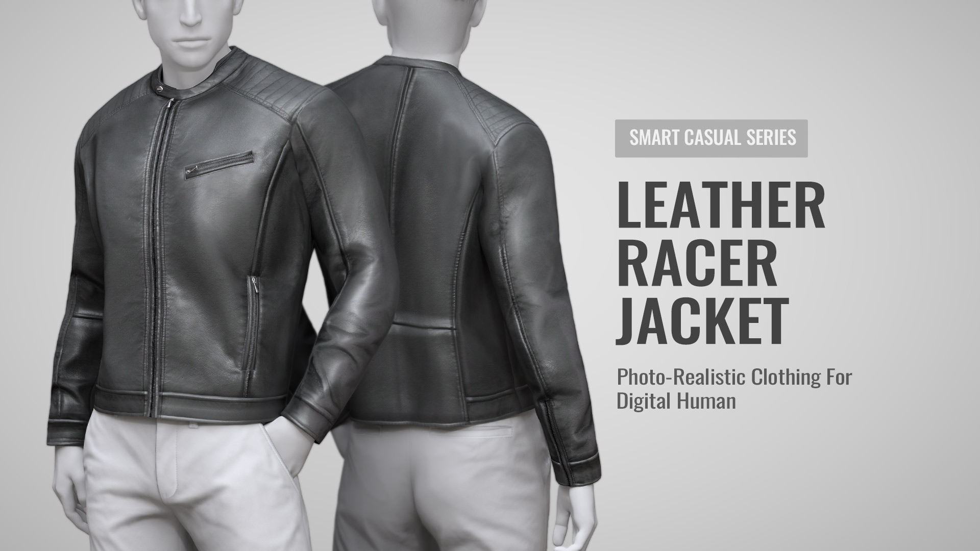 Leather Racer Jacket - Character Creator/Outfit - Reallusion Content Store