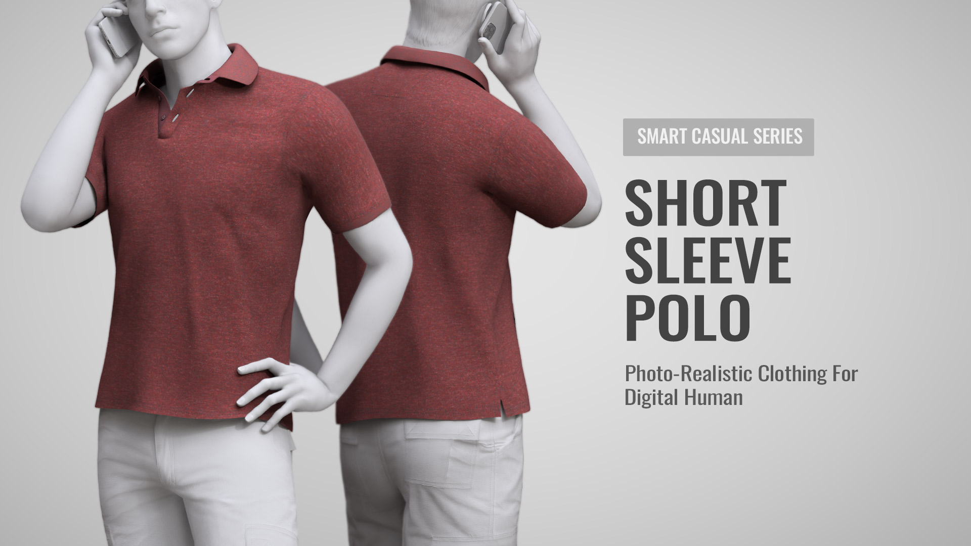 Short Sleeve Polo - Character Creator/Outfit - Reallusion Content Store