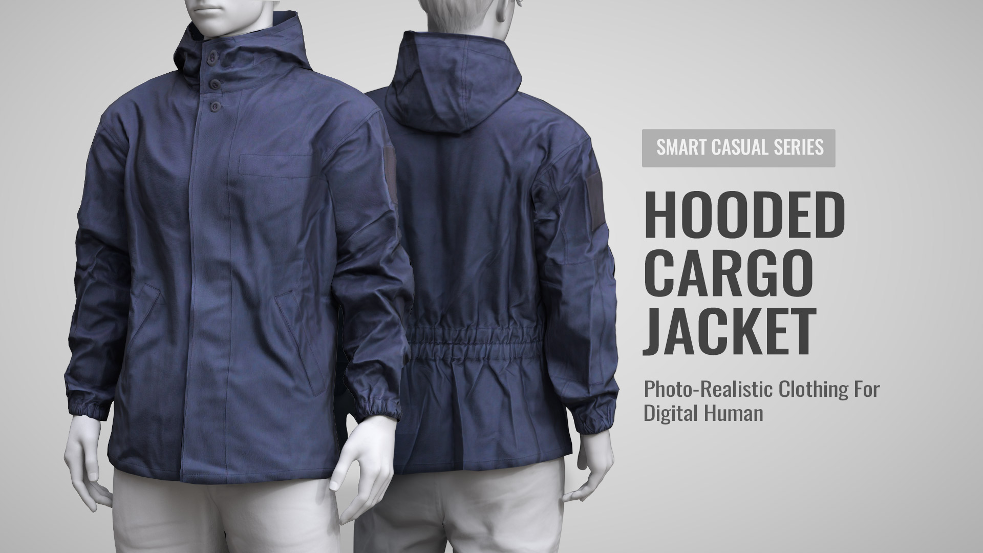 Hooded Cargo Jacket - Character Creator/Outfit - Reallusion Content Store