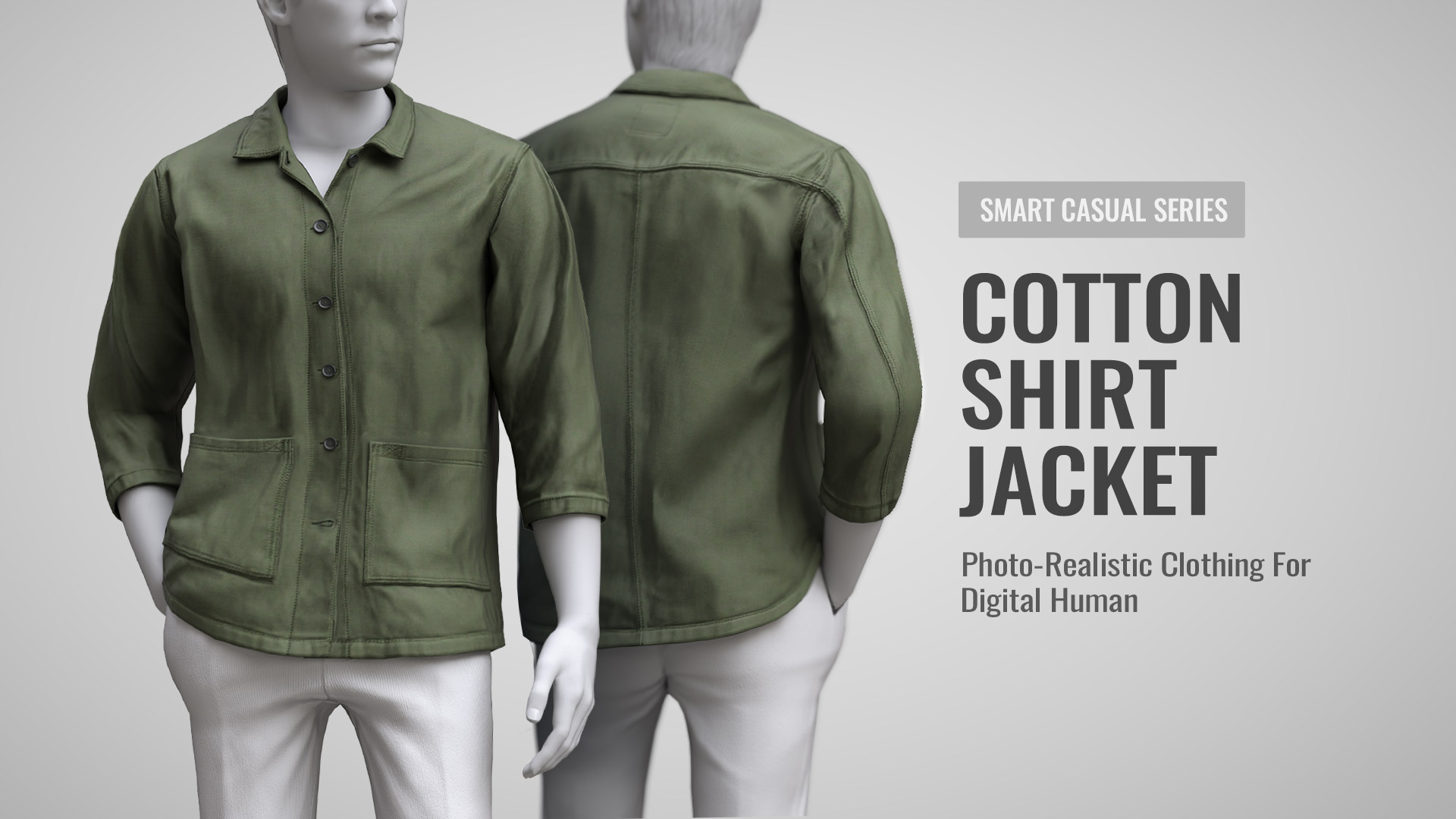 Cotton Shirt Jacket - Character Creator/Outfit - Reallusion Content Store