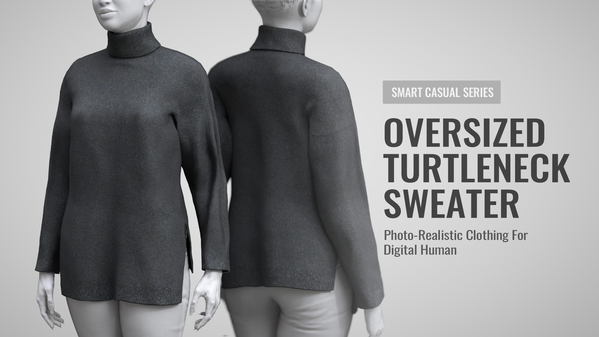 Oversized Turtleneck Sweater - Character Creator/Outfit - Reallusion ...