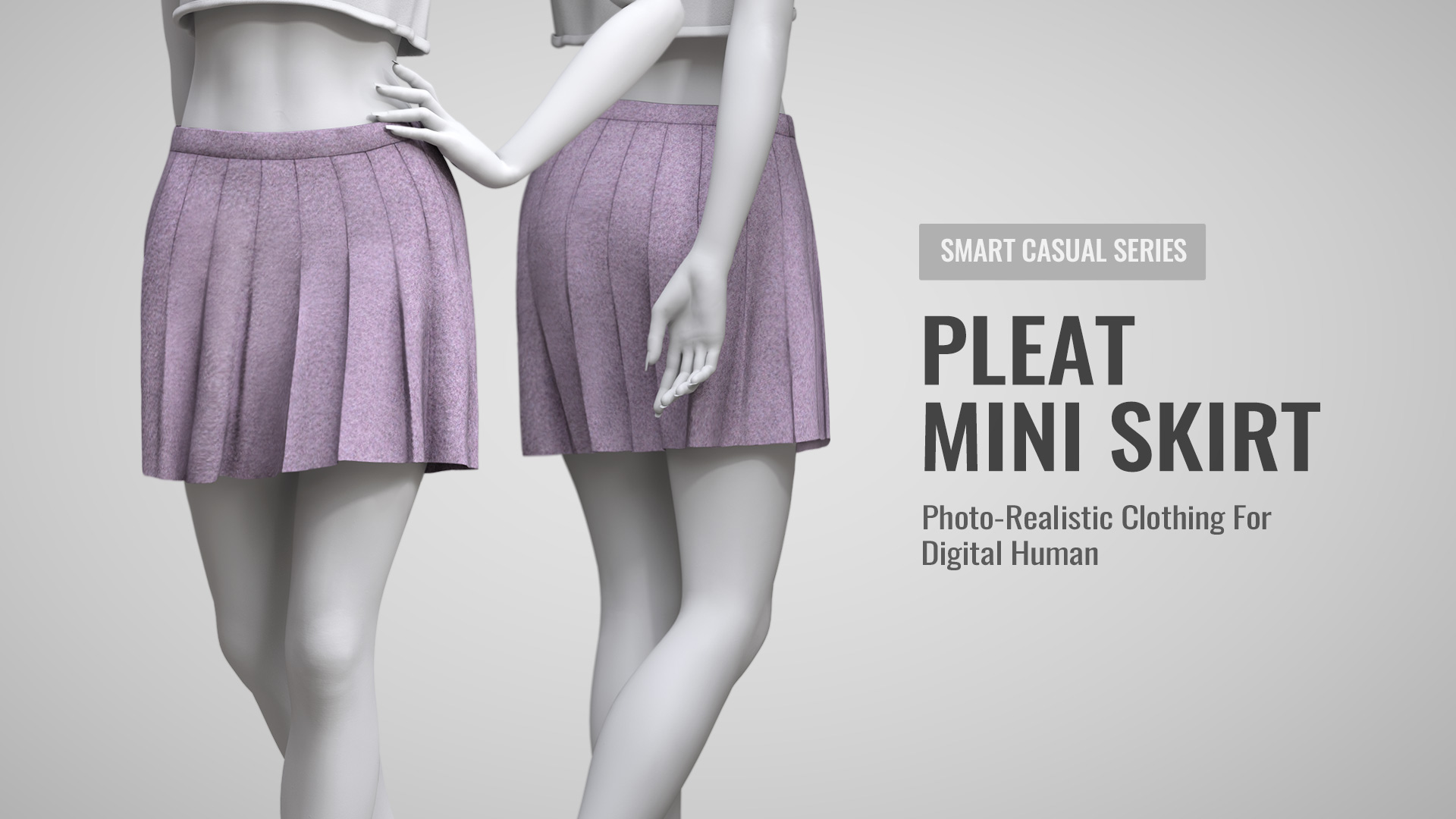 Pleat Mini Skirt - Character Creator/Outfit - Reallusion Content Store
