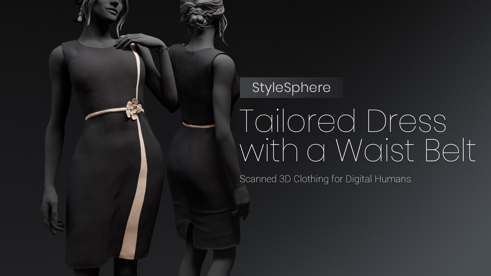 Tailored Dress with a Waist Belt - Character Creator/Outfit ...
