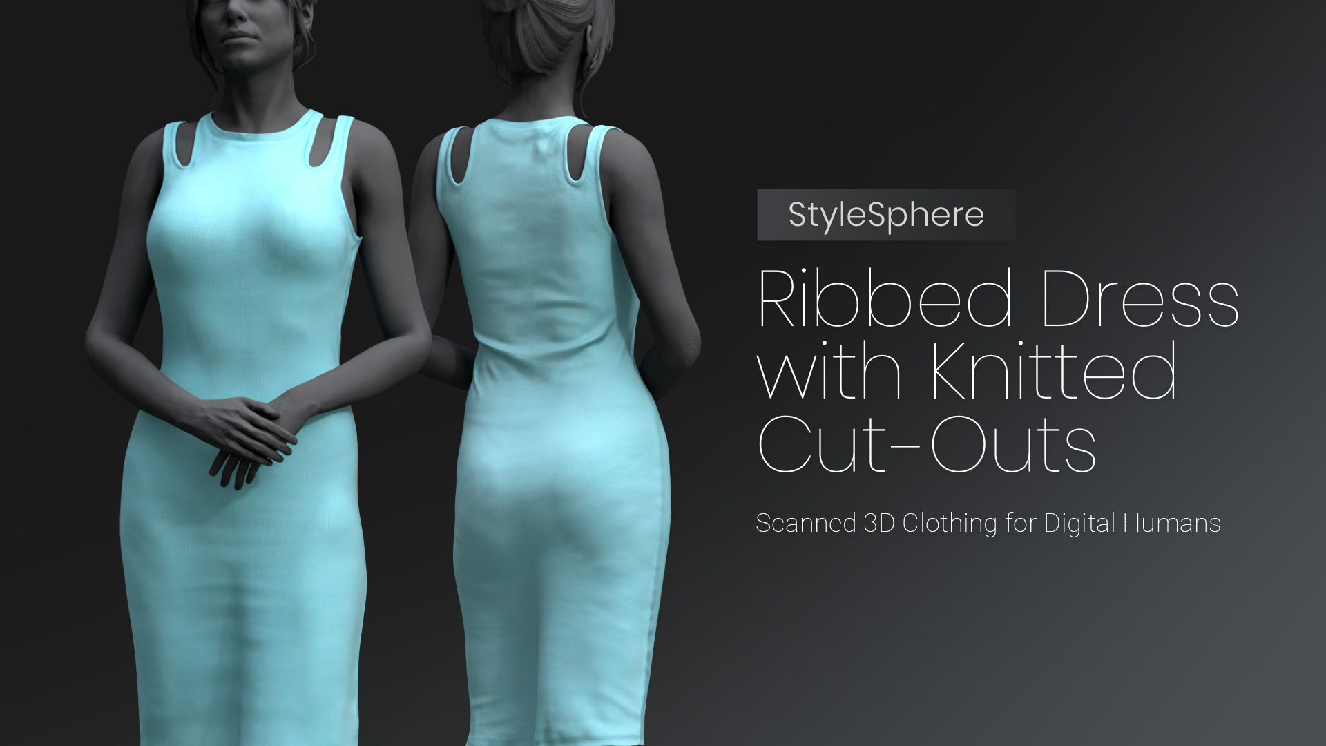 Ribbed Dress with Knitted Cut-Outs - Character Creator/Outfit ...
