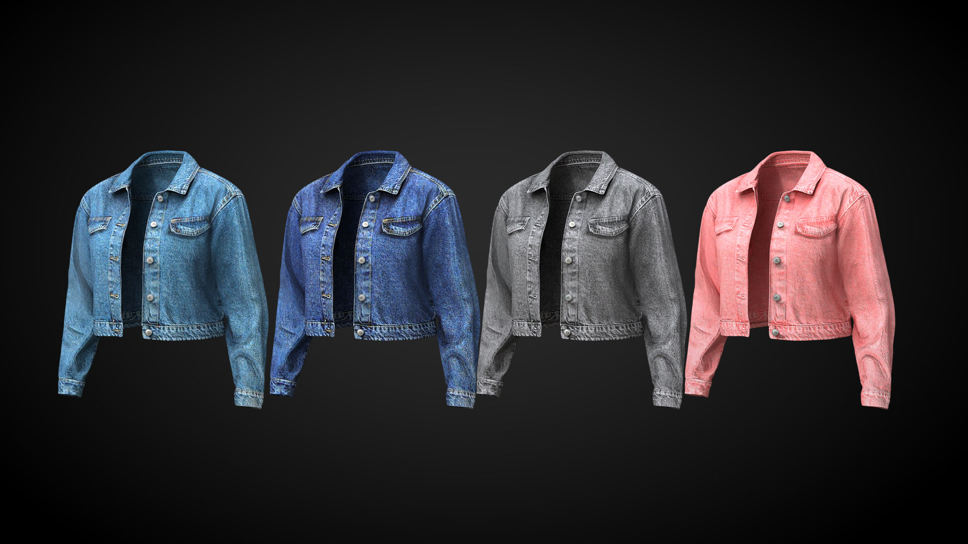 Women Casual Denim Crop Jacket - Character Creator/Outfit - Reallusion ...