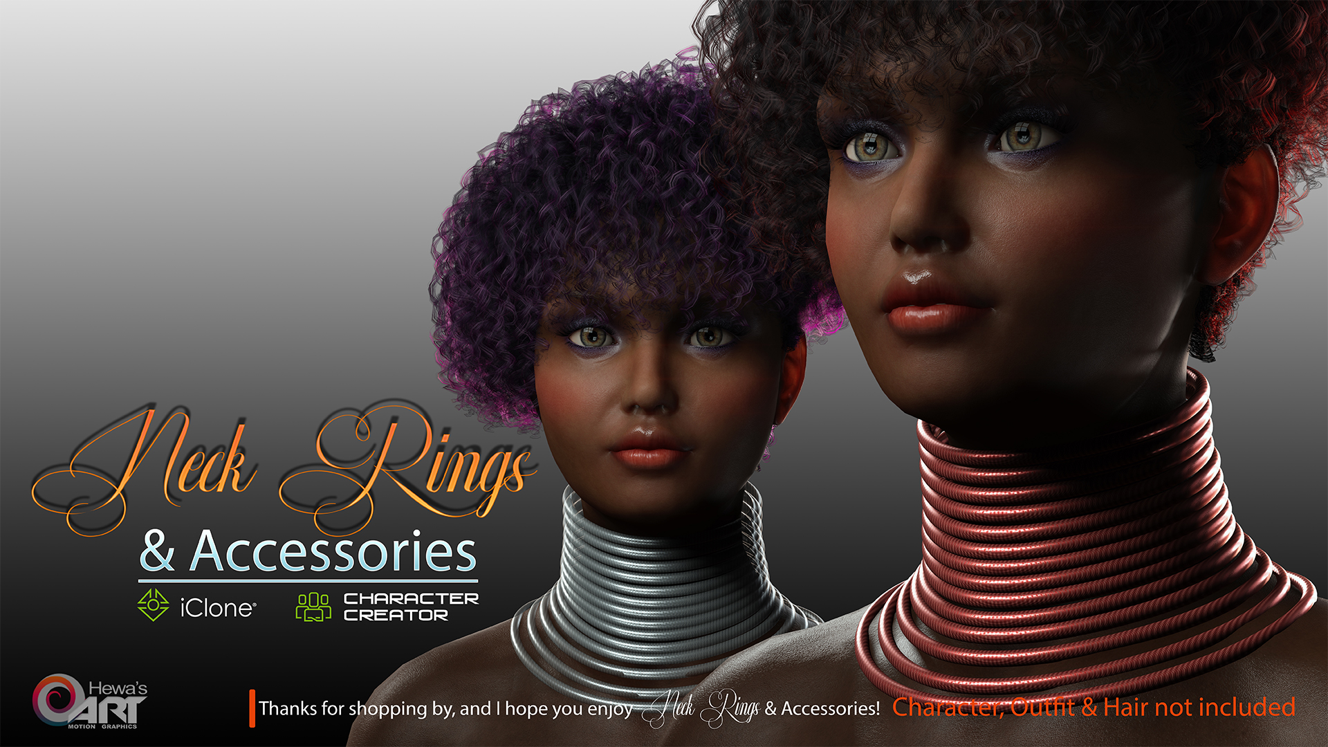 Neck Rings - Character Creator/Accessory - Reallusion Content Store