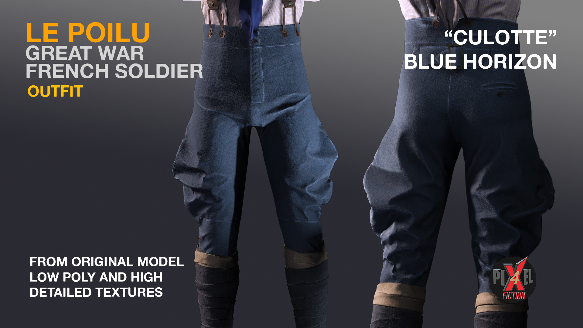 Great War French Soldier Outfit - Character Creator/Outfit - Reallusion ...