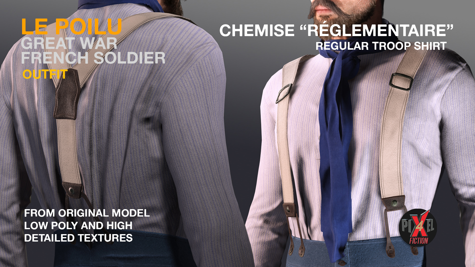 Great War French Soldier Outfit - Character Creator/Outfit - Reallusion ...