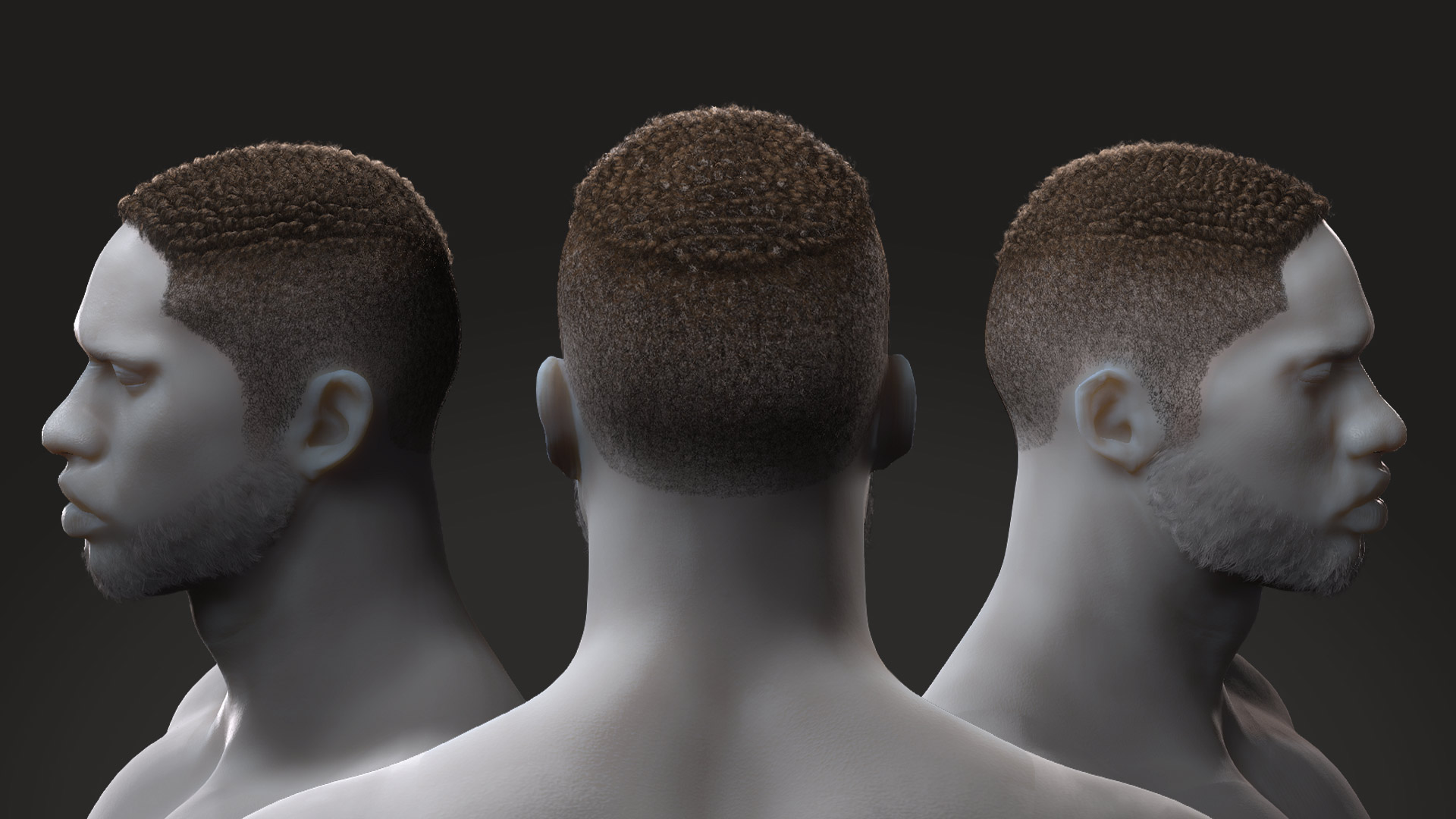 Afro Buzz Cut Hair - Character Creator/Hair - Reallusion Content Store