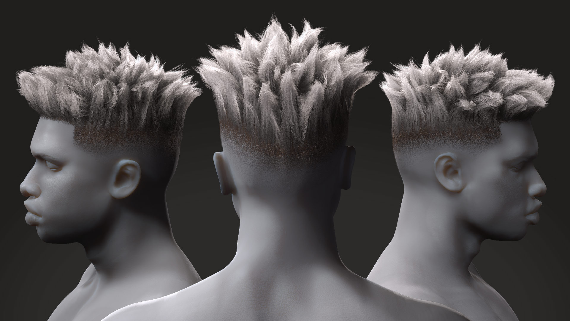 Afro Spiky Hair - Character Creator/Hair - Reallusion Content Store