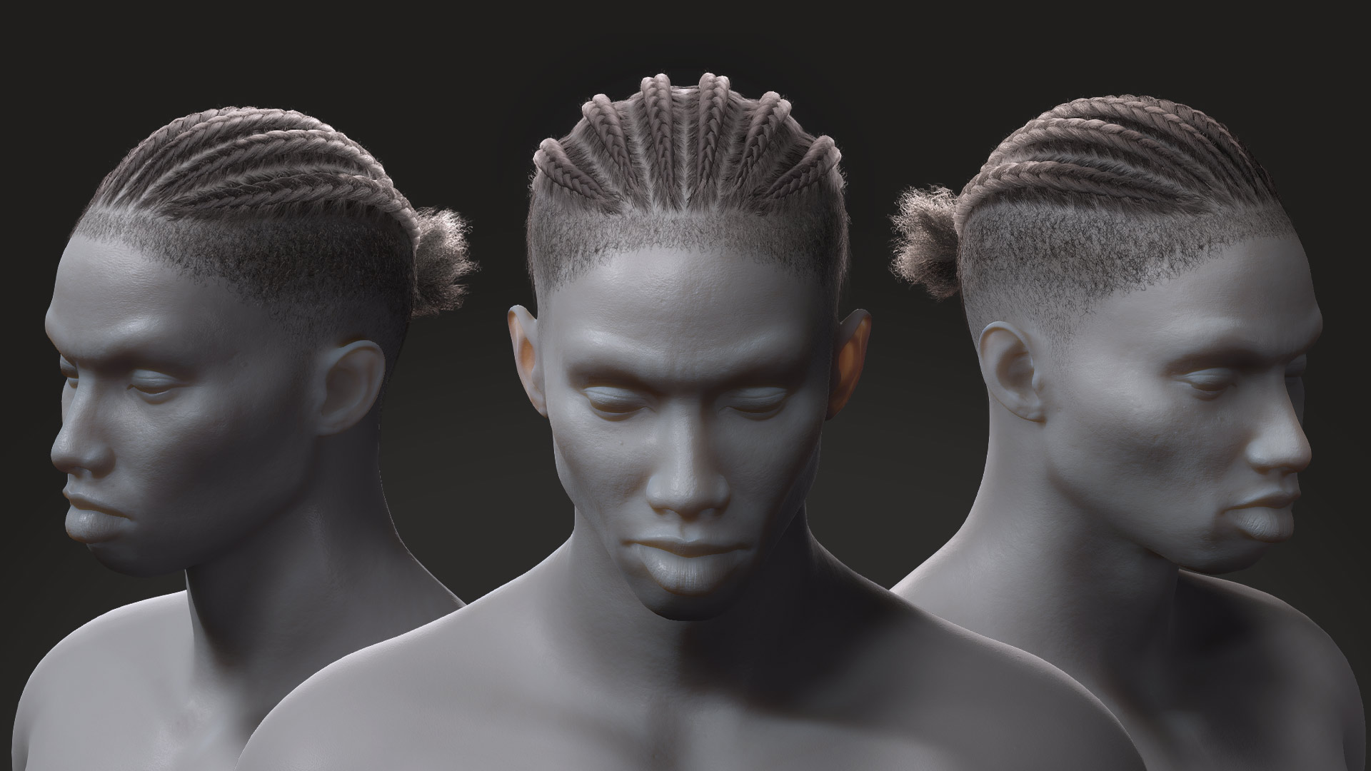 Cornrow Hair - Character Creator/Hair - Reallusion Content Store