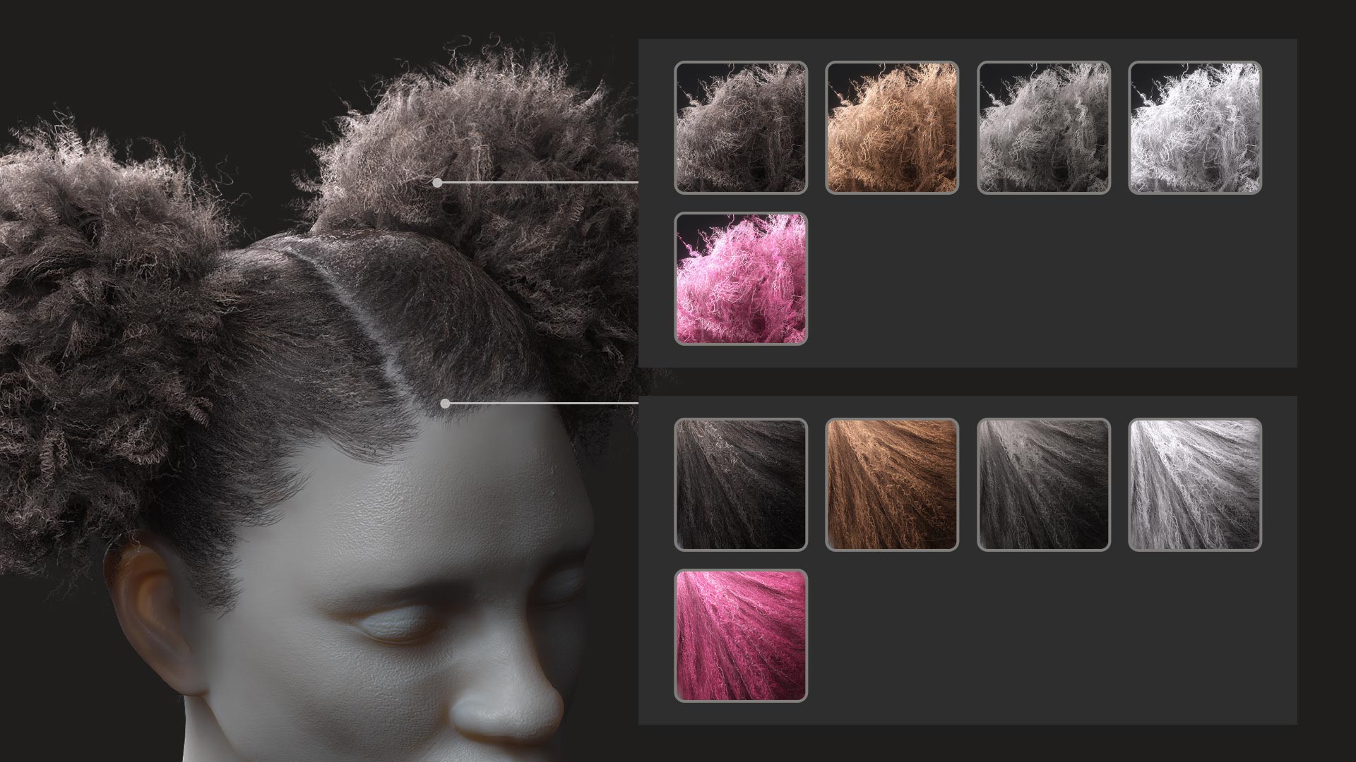 Puff Ball Hair - Character Creator/Hair - Reallusion Content Store