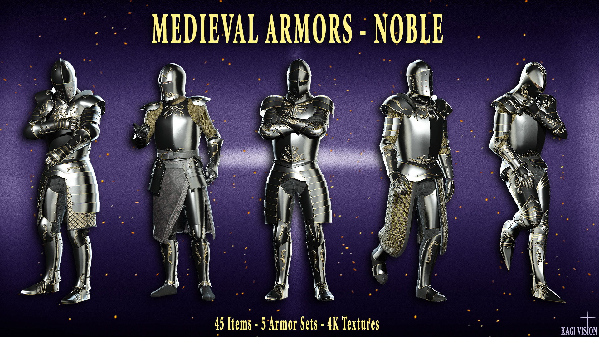 Medieval Armors - Noble Bundle - Character Creator/Outfit - Reallusion ...