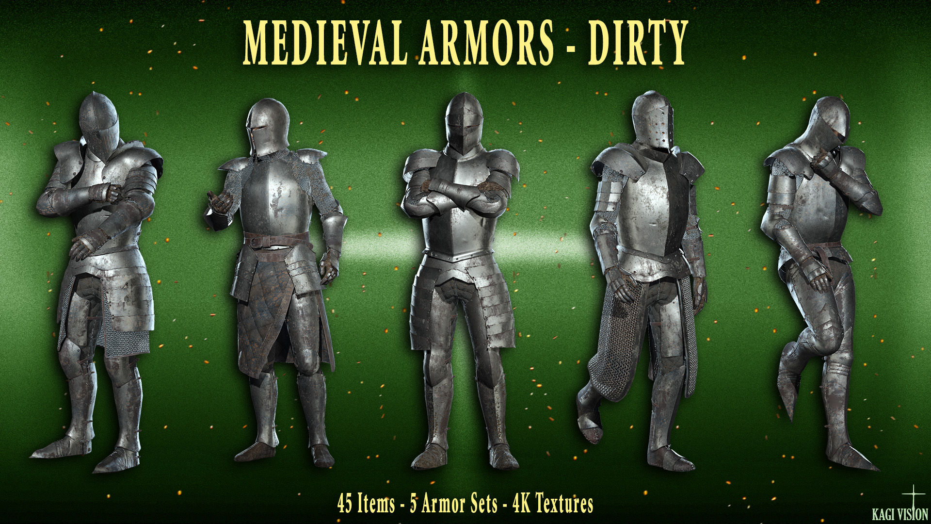 Medieval Armors - Dirty Bundle - Character Creator/Outfit - Reallusion ...