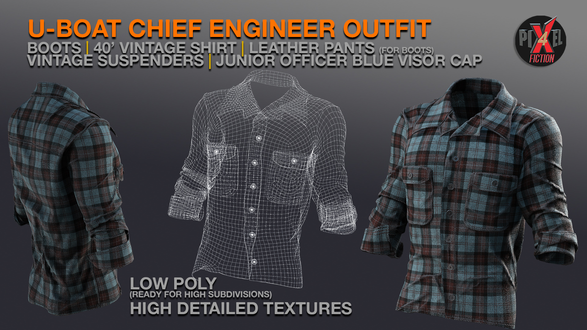 U-Boat Chief Engineer Dress - Character Creator/Outfit - Reallusion ...