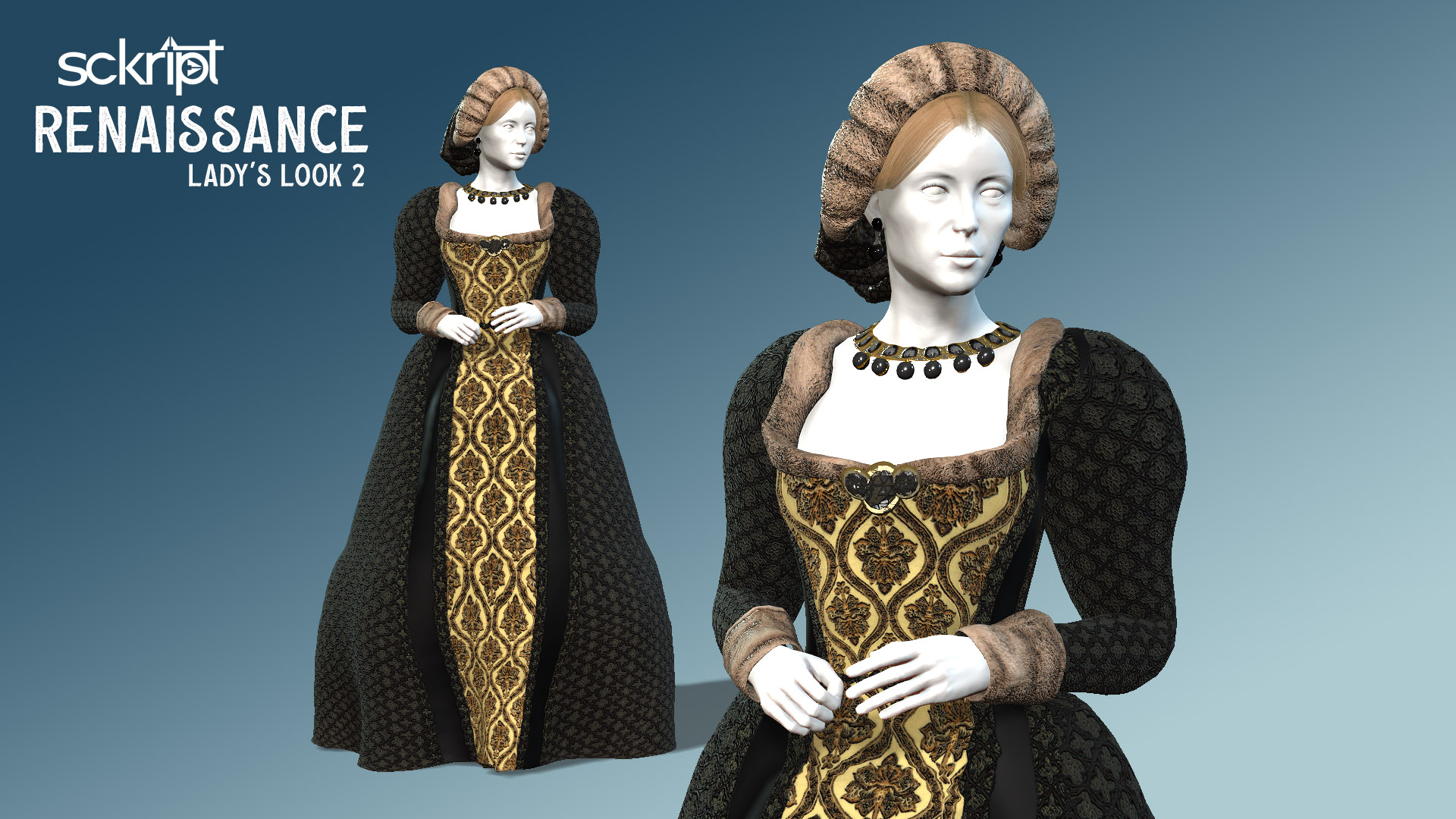 Sckript Renaissance Ladies looks - Character Creator/Outfit ...