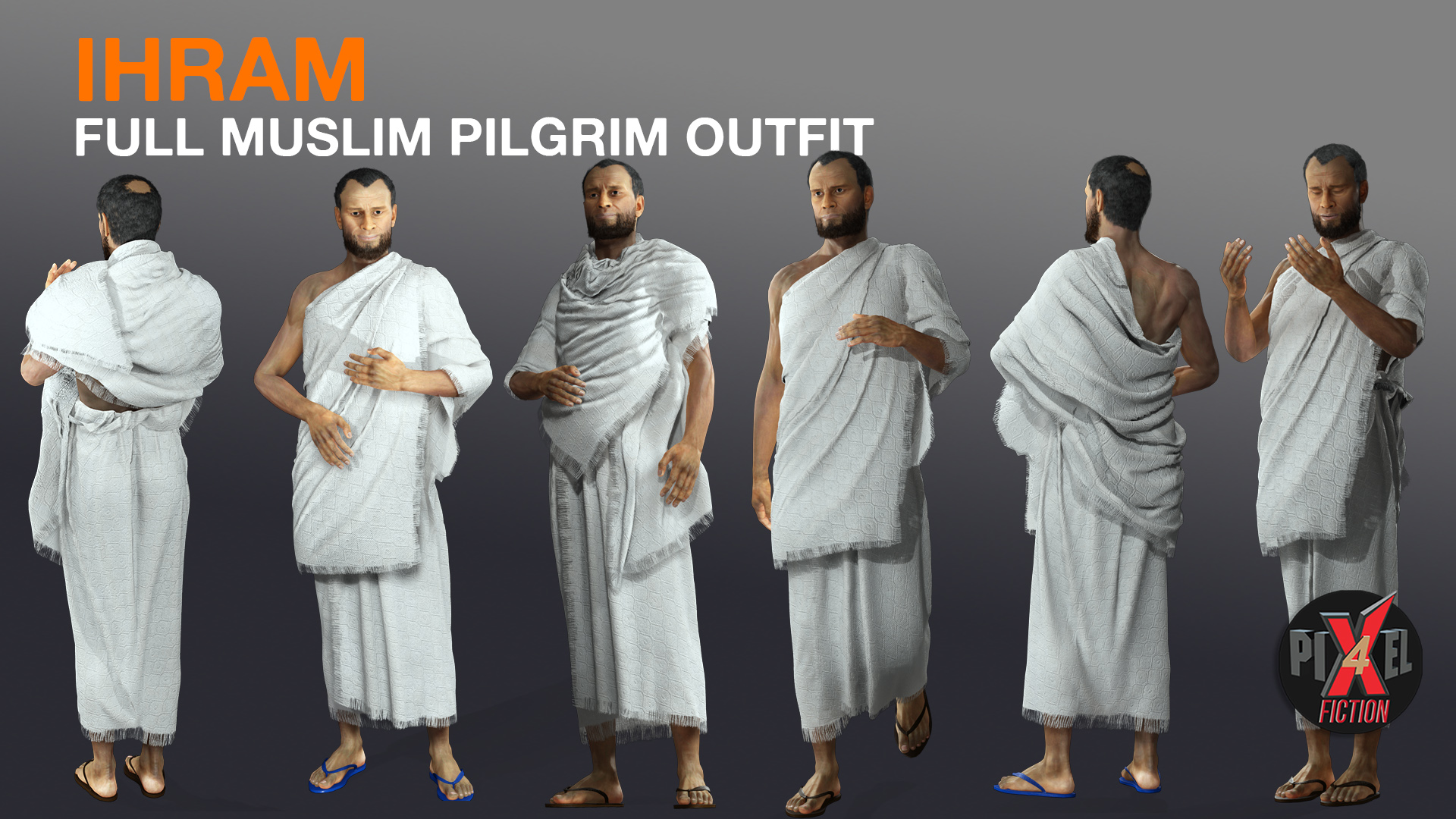 Ihram - Muslim Pilgrim Complete Outfit - Character Creator/Outfit ...