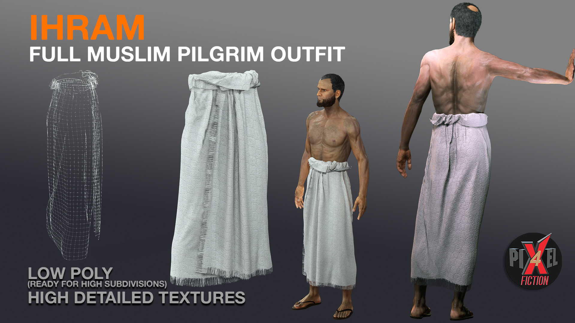 Ihram - Muslim Pilgrim Complete Outfit - Character Creator/Outfit ...