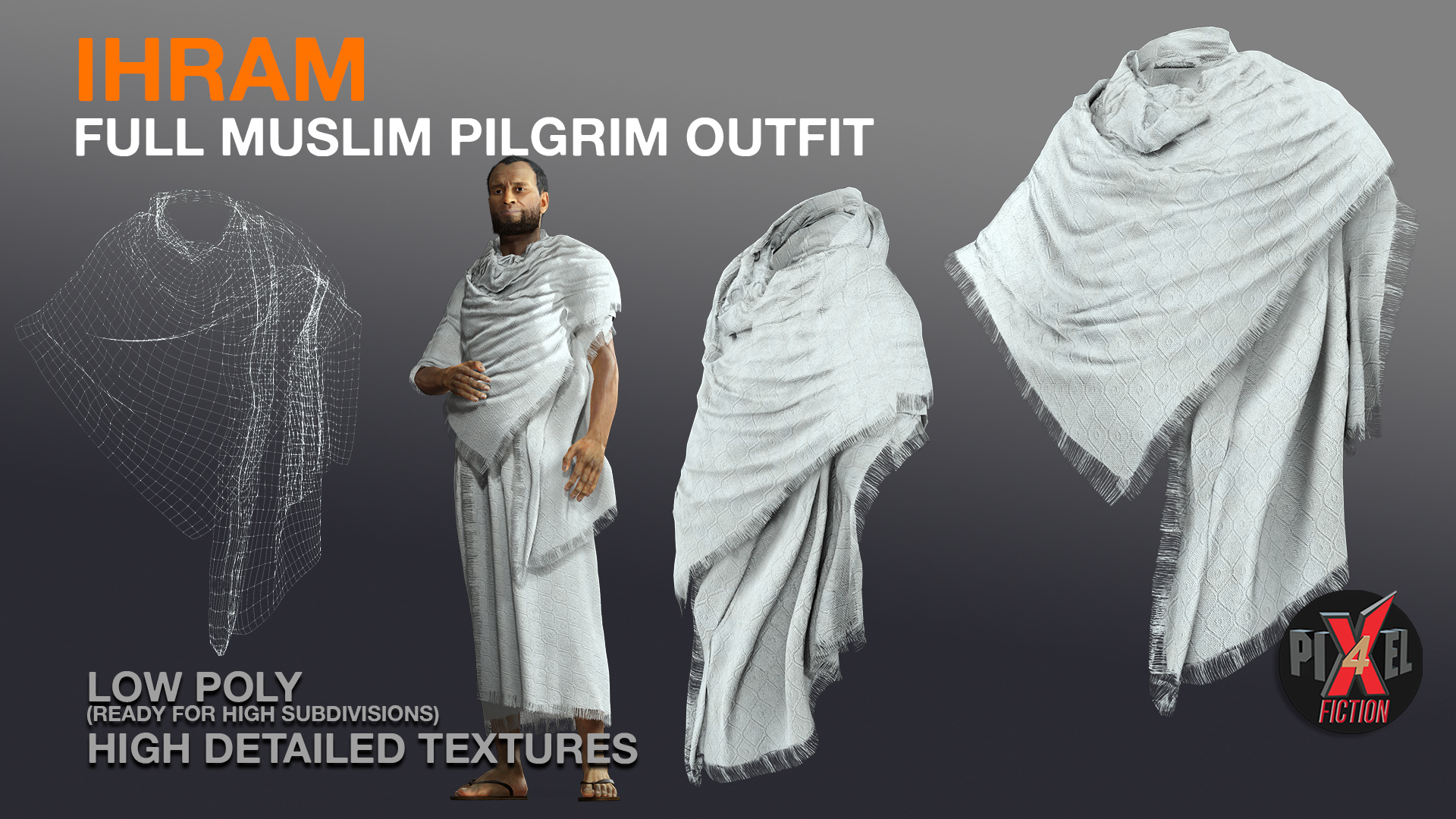 Ihram - Muslim Pilgrim Complete Outfit - Character Creator/Outfit ...