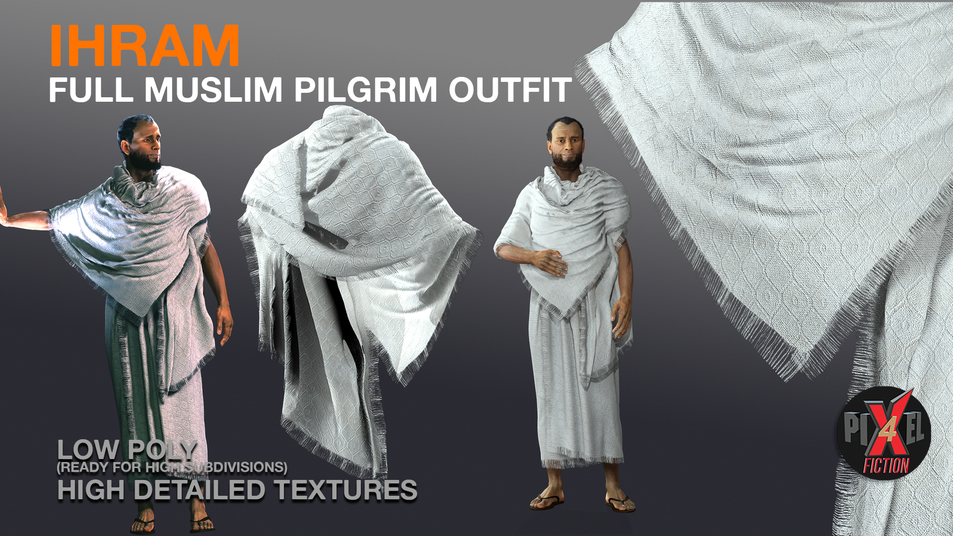 Ihram - Muslim Pilgrim Complete Outfit - Character Creator/Outfit ...