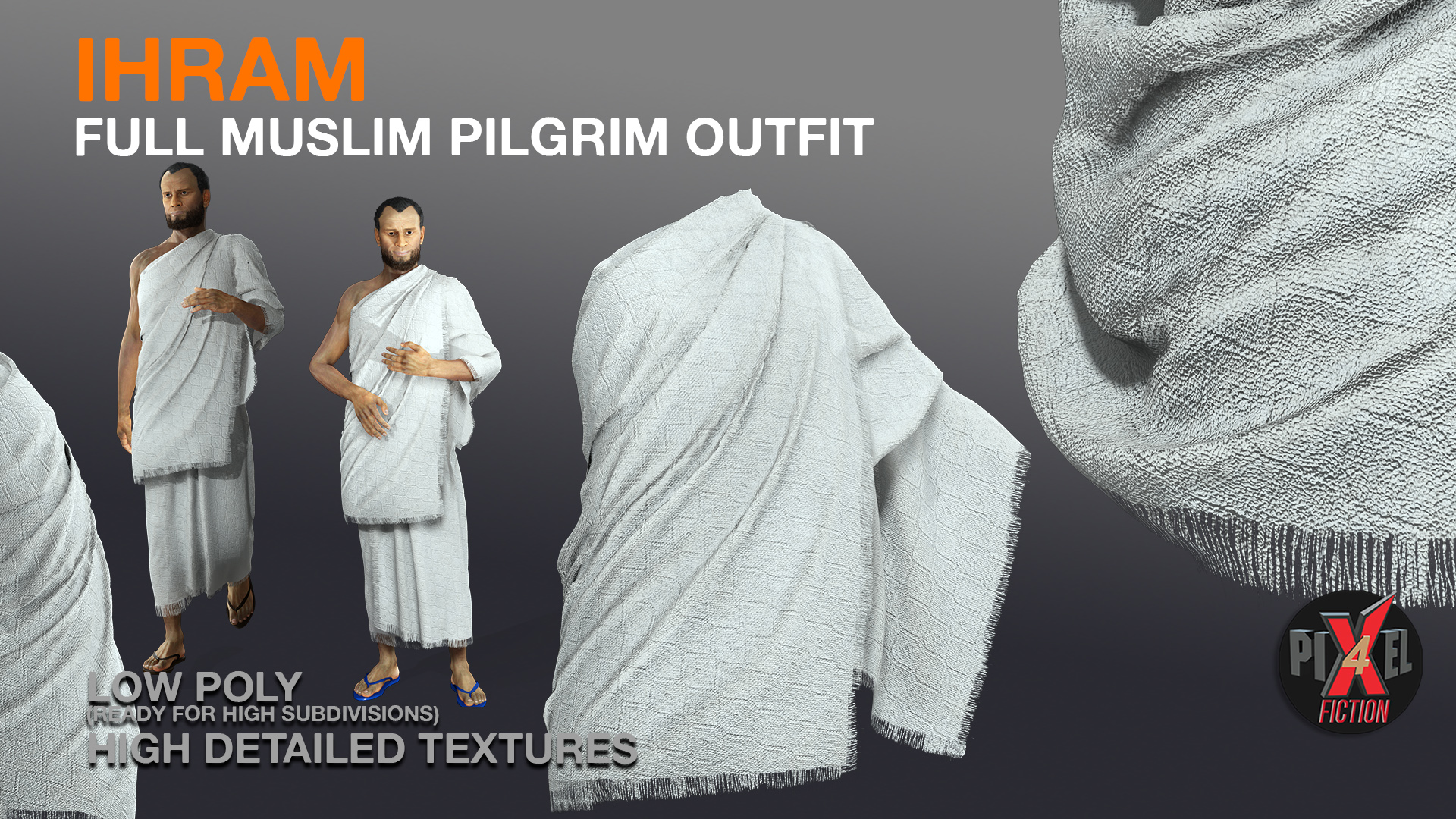 Ihram - Muslim Pilgrim Complete Outfit - Character Creator/Outfit ...
