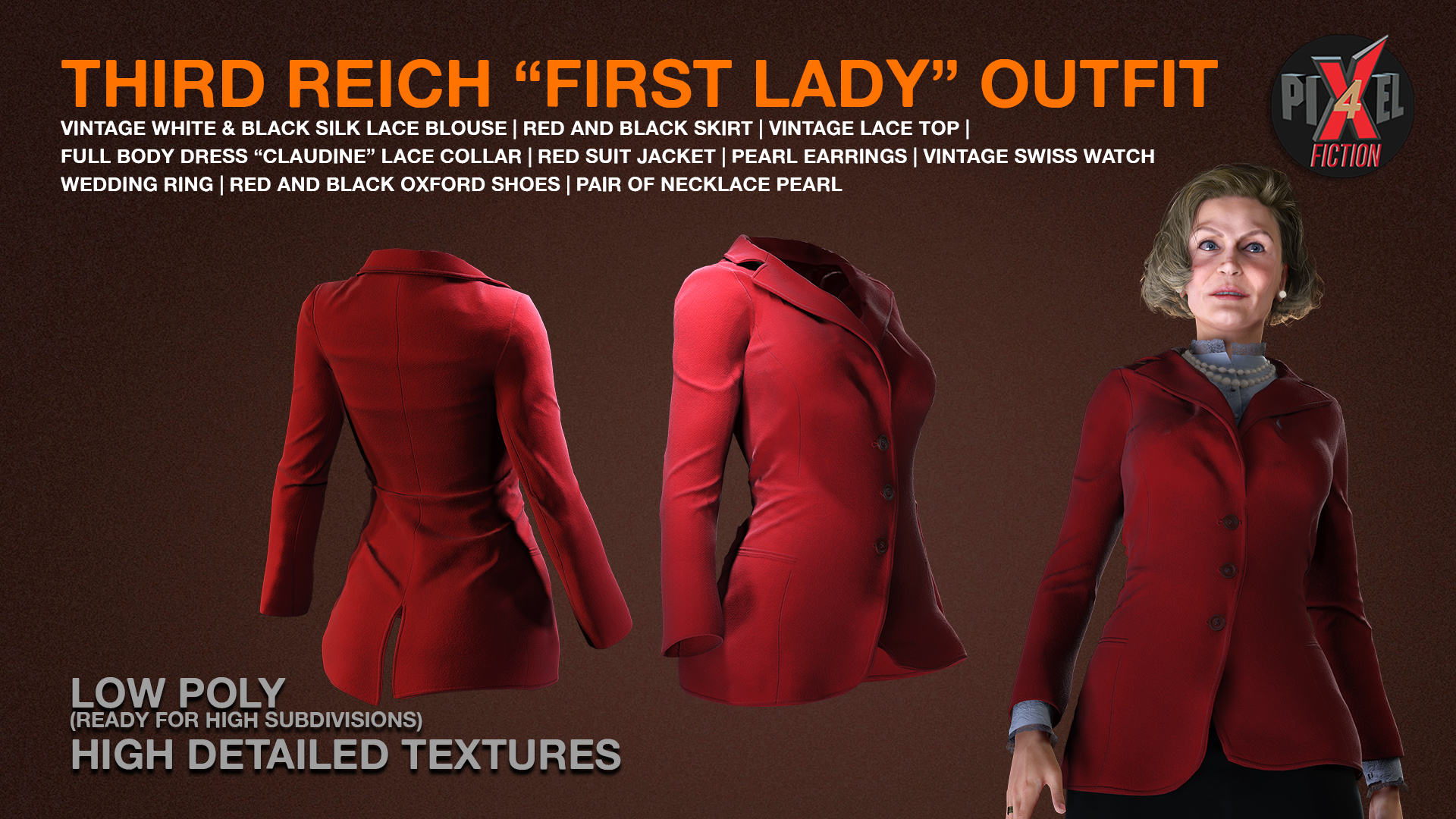Third Reich First Lady Outfit - Character Creator/Outfit - Reallusion ...