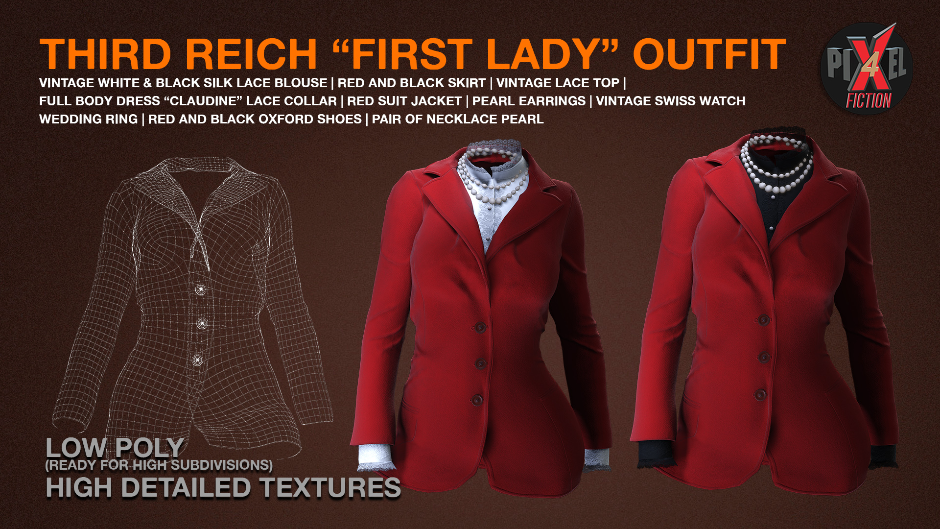 Third Reich First Lady Outfit - Character Creator/Outfit - Reallusion ...