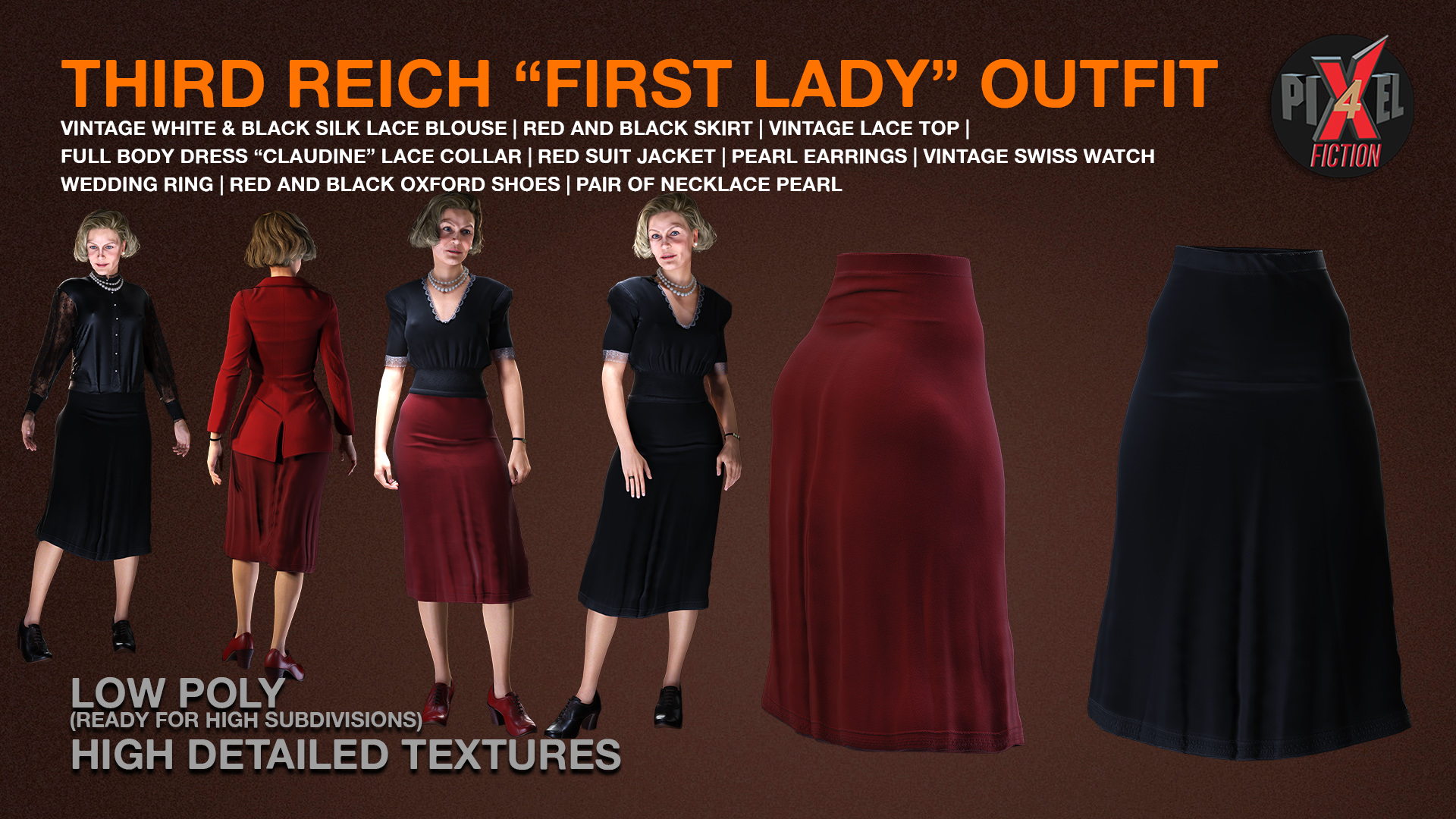 Third Reich First Lady Outfit - Character Creator/Outfit - Reallusion ...