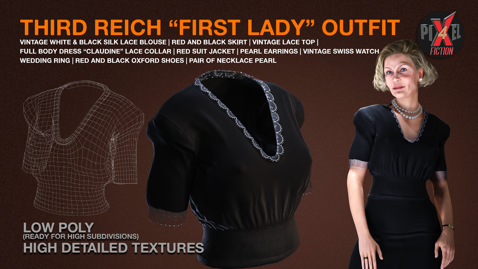 Third Reich First Lady Outfit - Character Creator/Outfit - Reallusion ...