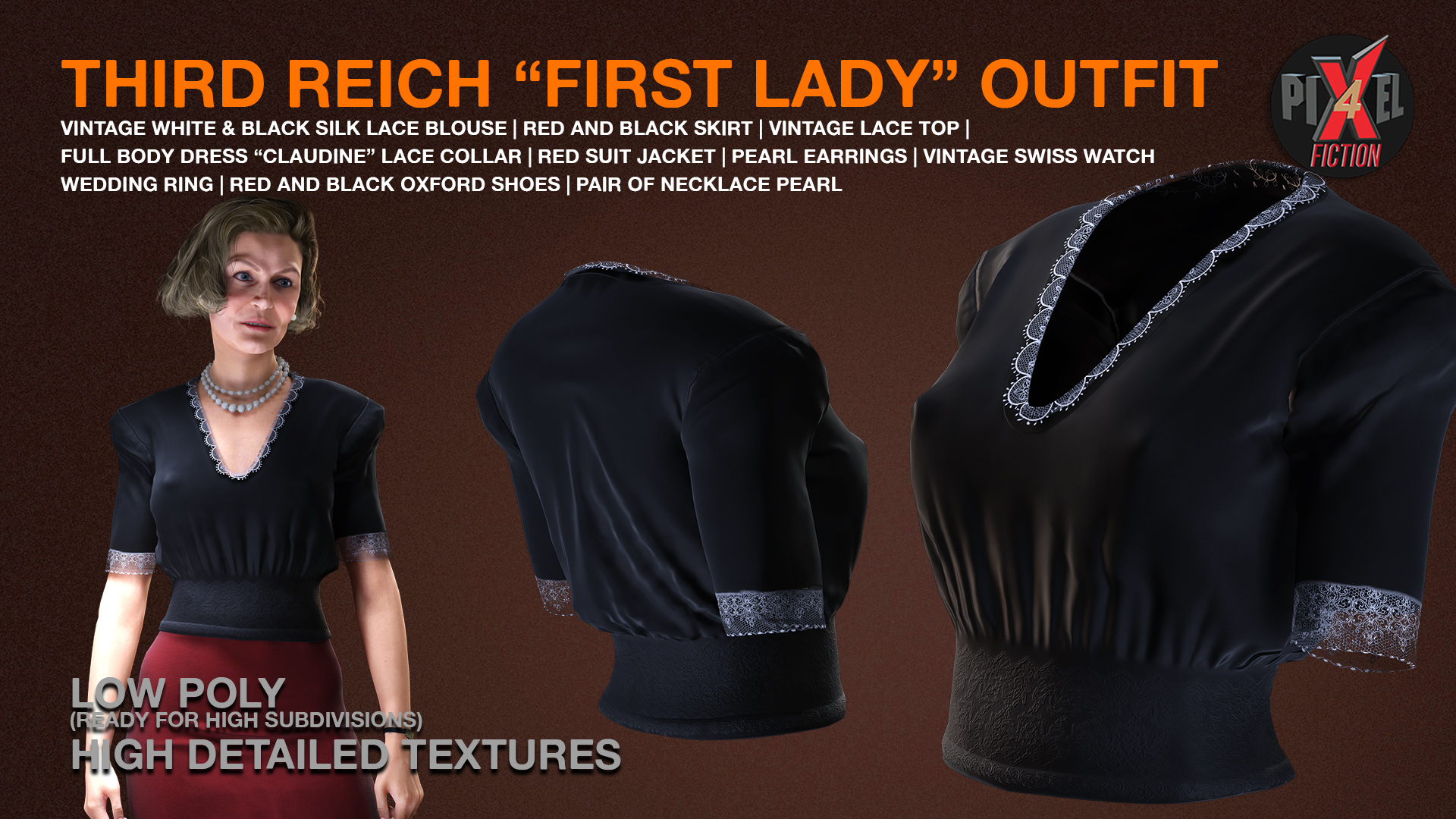 Third Reich First Lady Outfit - Character Creator/Outfit - Reallusion ...