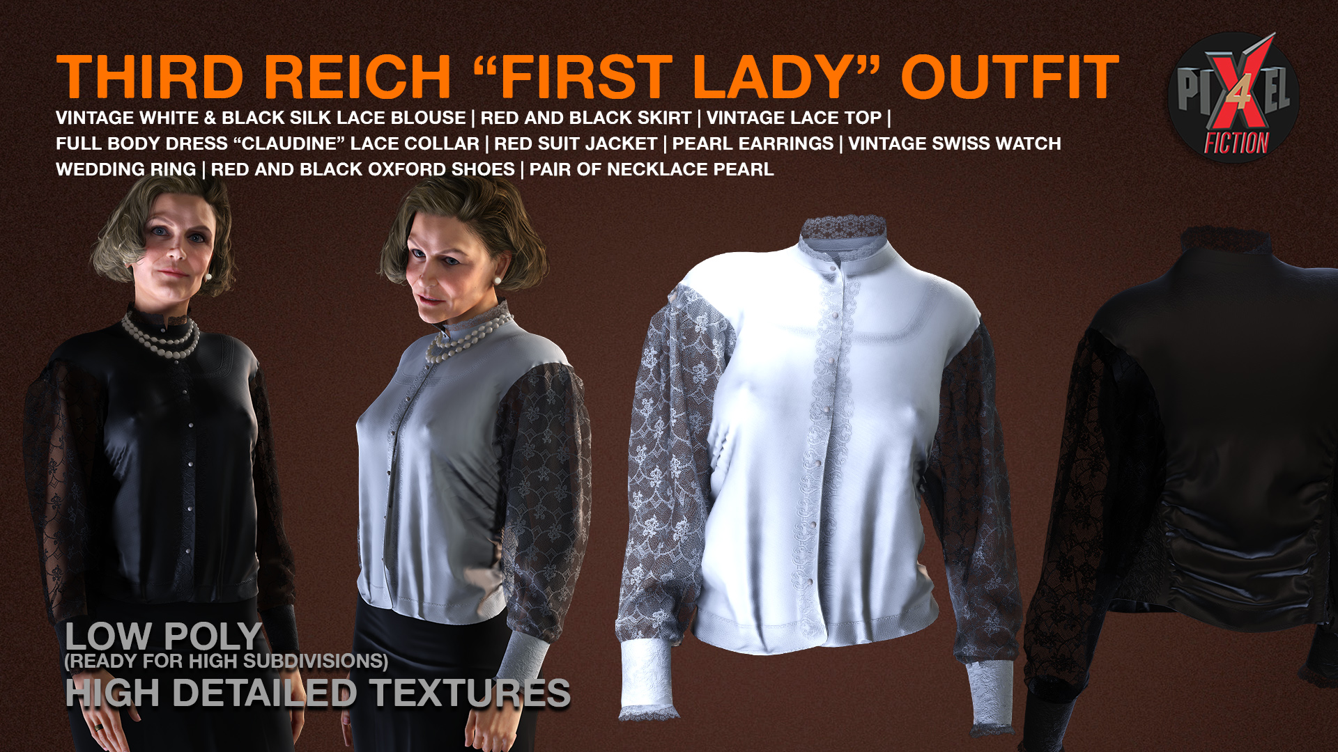 Third Reich First Lady Outfit - Character Creator/Outfit - Reallusion ...