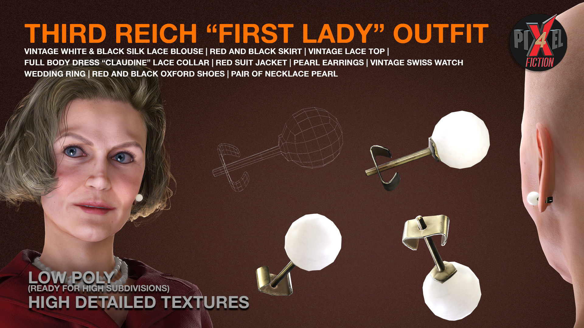 Third Reich First Lady Outfit - Character Creator/Outfit - Reallusion ...
