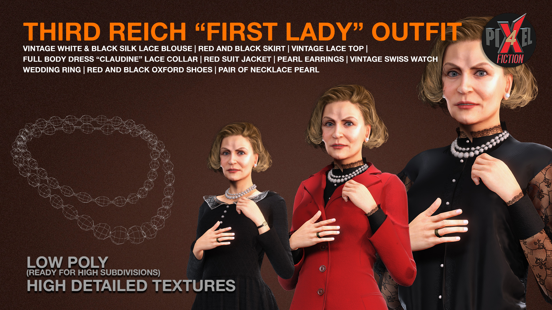 Third Reich First Lady Outfit - Character Creator/Outfit - Reallusion ...