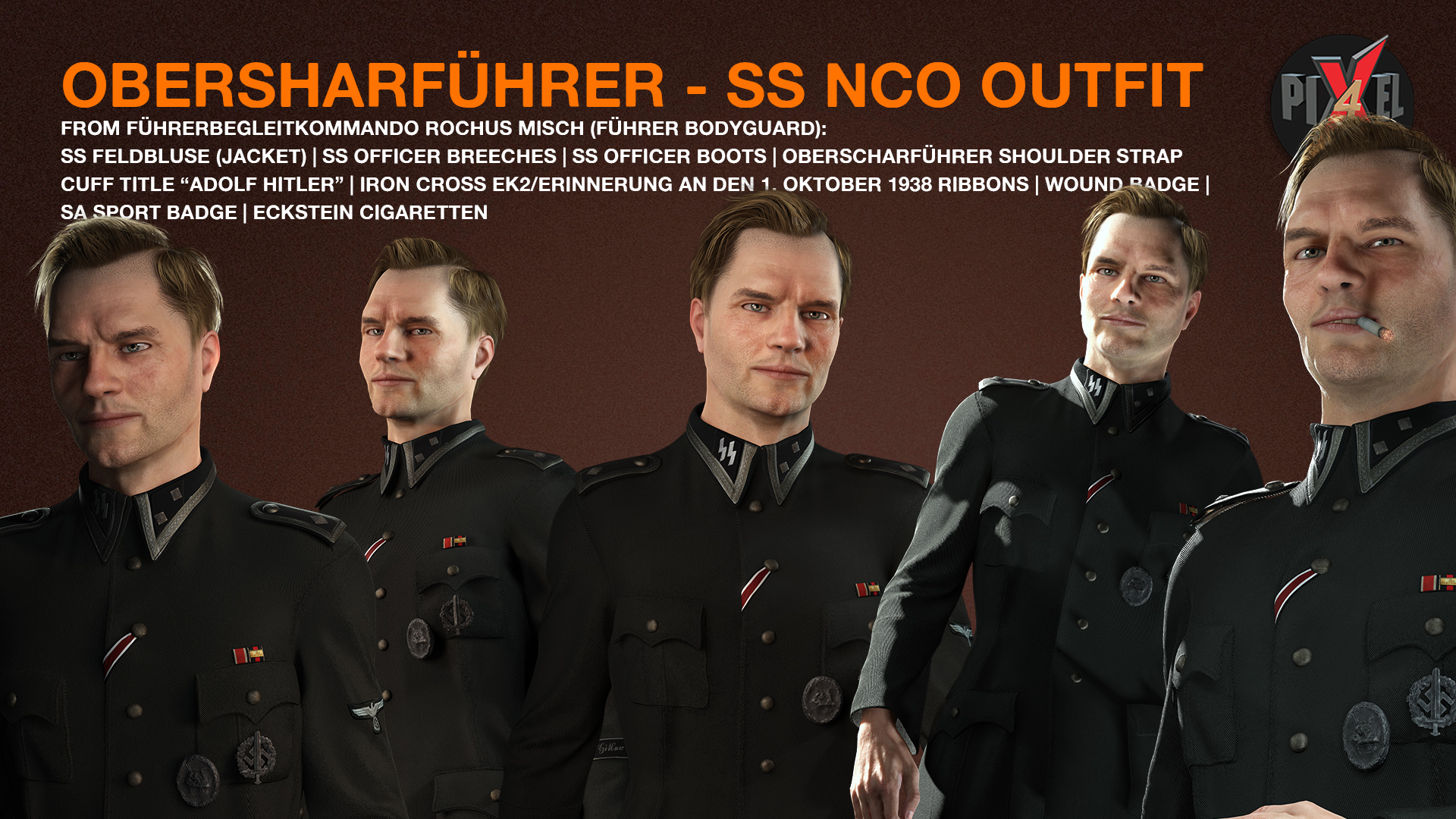 SS Oberscharfuhrer Staff Sergeant Outfit - Character Creator/Outfit ...