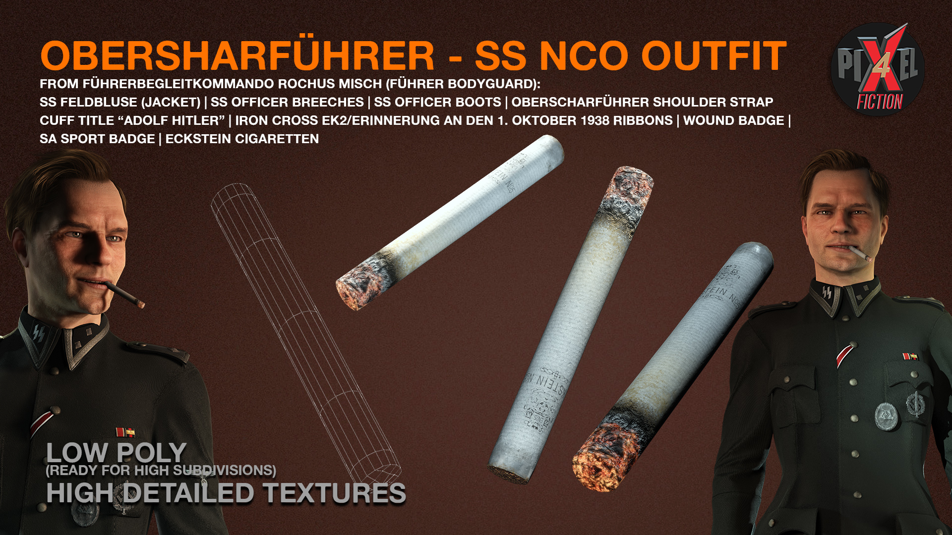 SS Oberscharfuhrer Staff Sergeant Outfit - Character Creator/Outfit ...