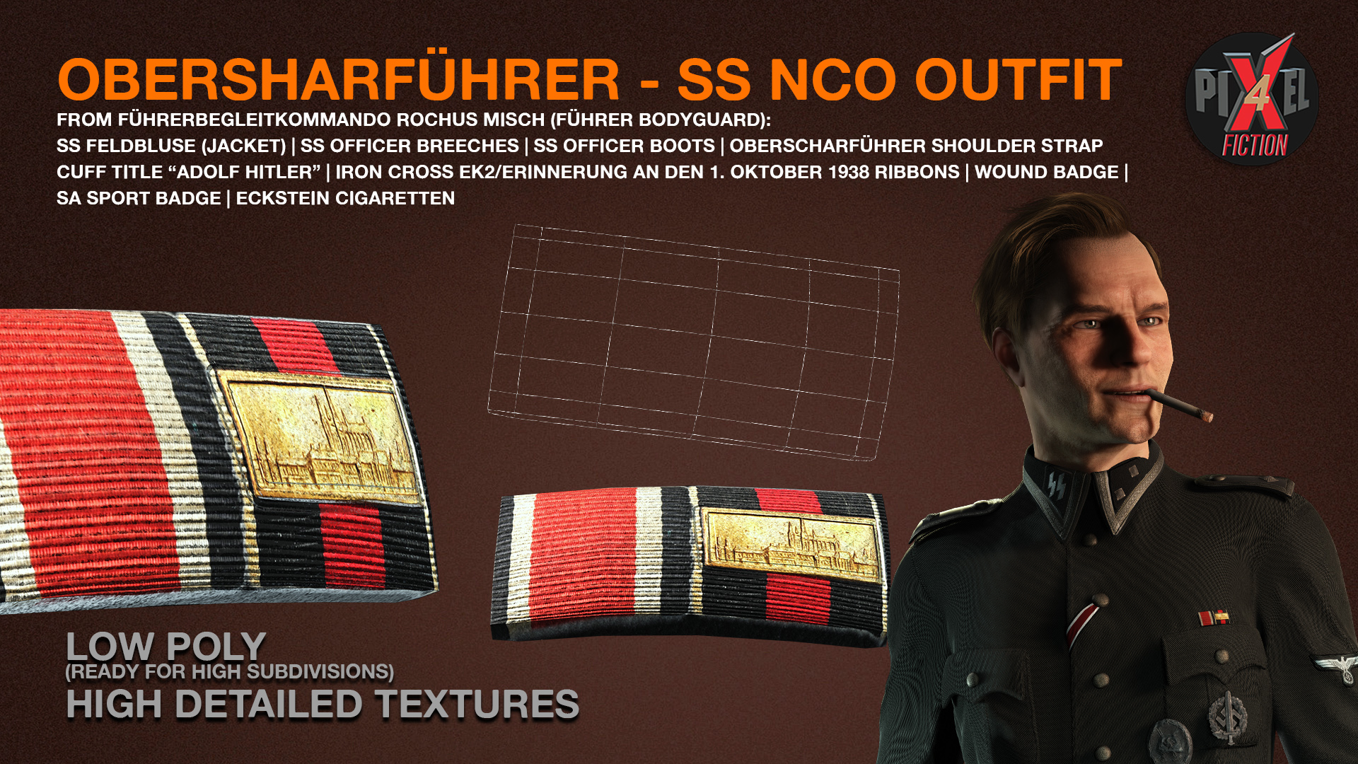 SS Oberscharfuhrer Staff Sergeant Outfit - Character Creator/Outfit ...